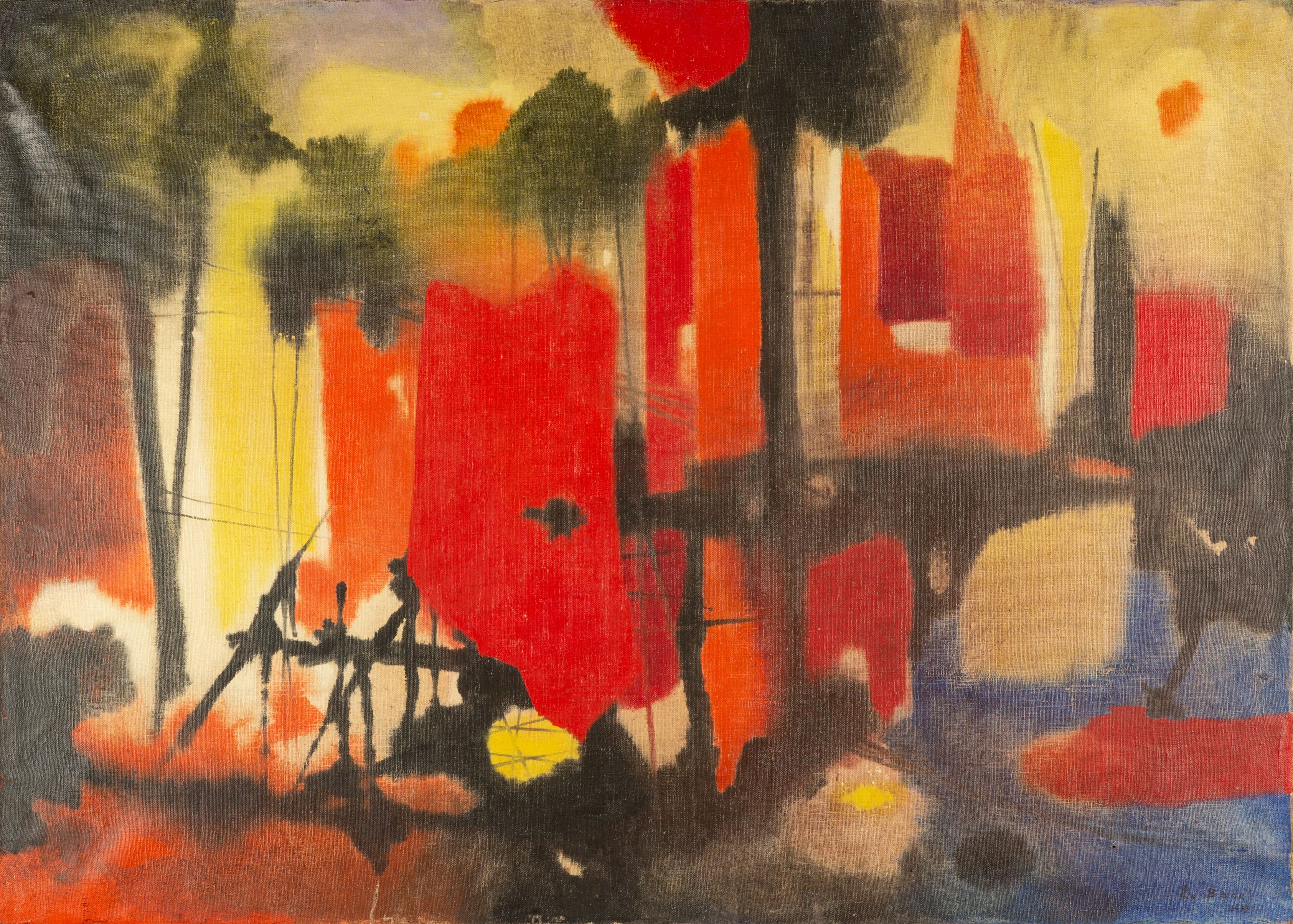 Edmondo Bacci (Italian, 1913-1989) "Avvenimento 7R, Venizia | Cottone ...