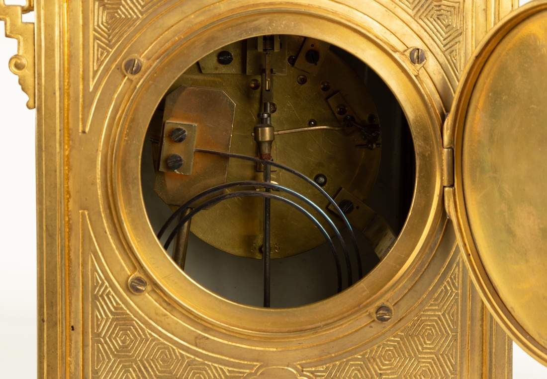 Fine & Rare 3-Piece Garniture Gilt Bronze Japonisme Clock | Cottone ...