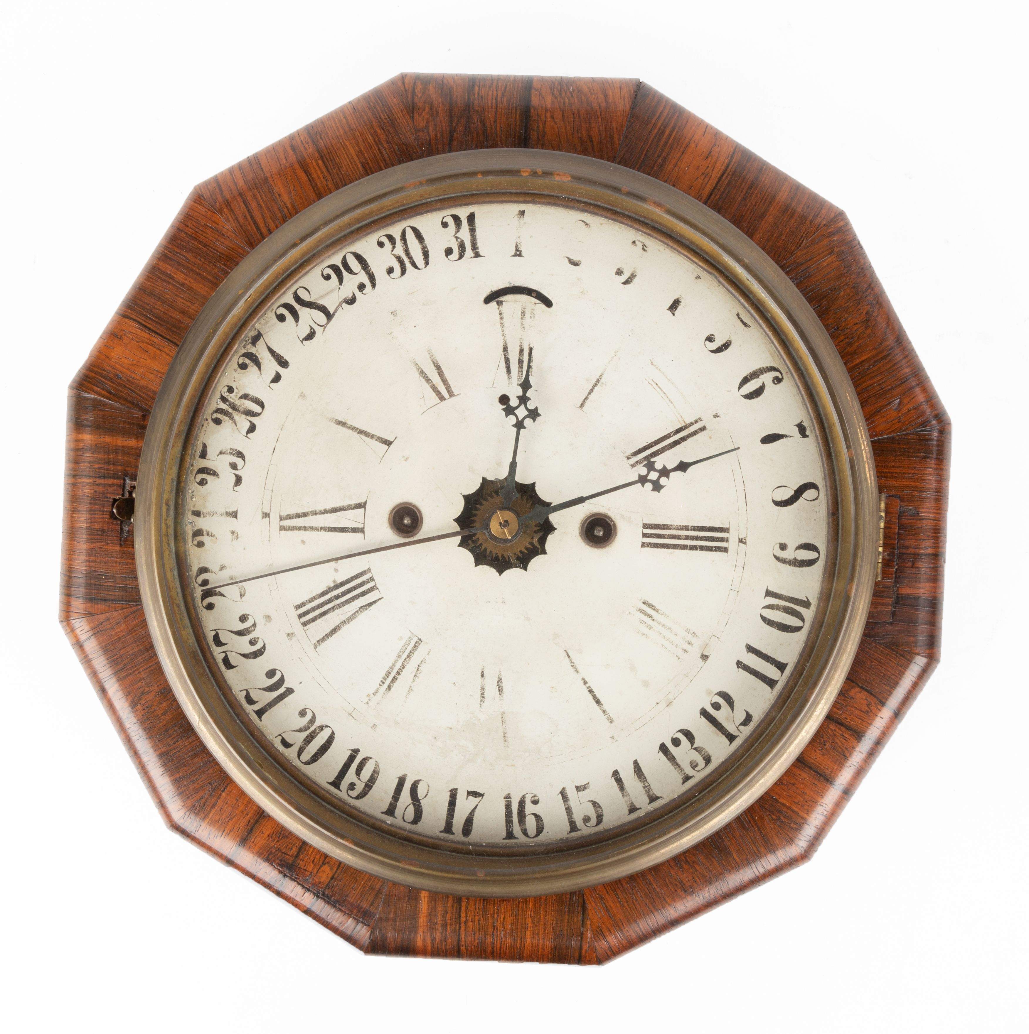 EN Welch Calendar Lever Dial Clock | Cottone Auctions