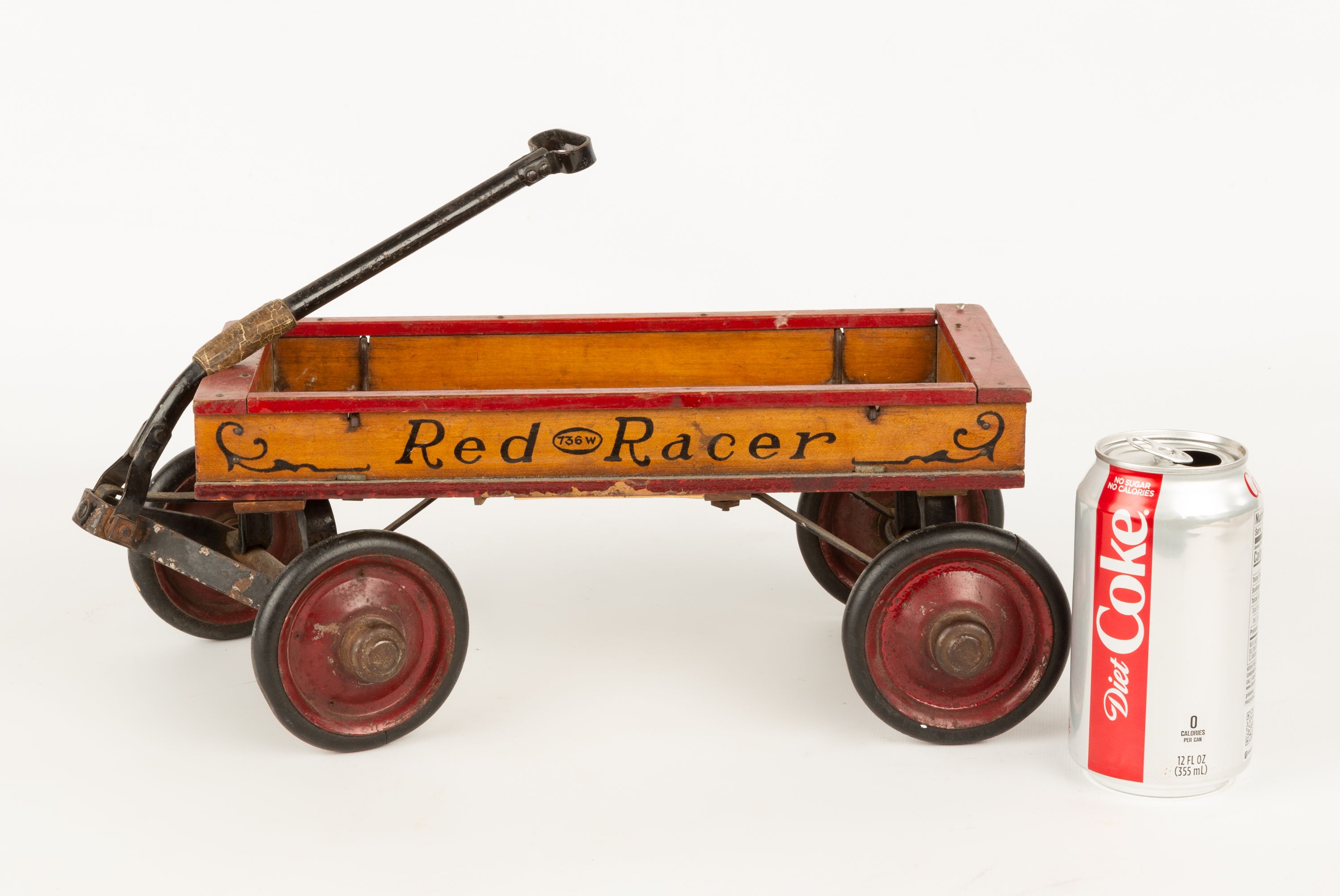 Salesman Sample Red Racer Wooden Wagon | Cottone Auctions