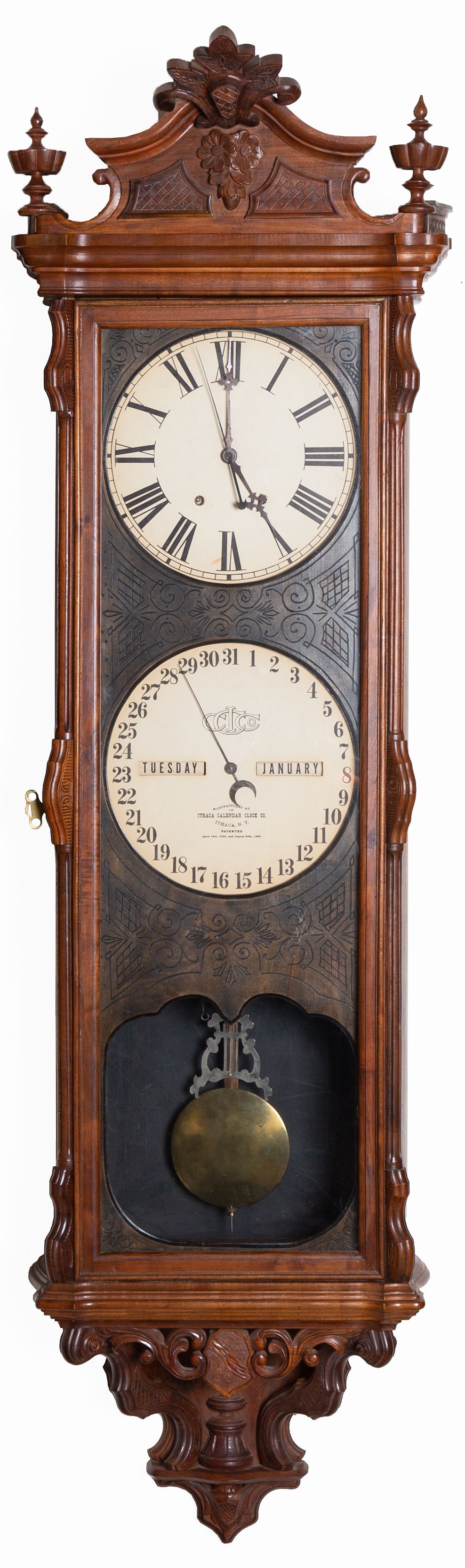 Reissue Ithaca Calendar #1 Wall Clock | Cottone Auctions