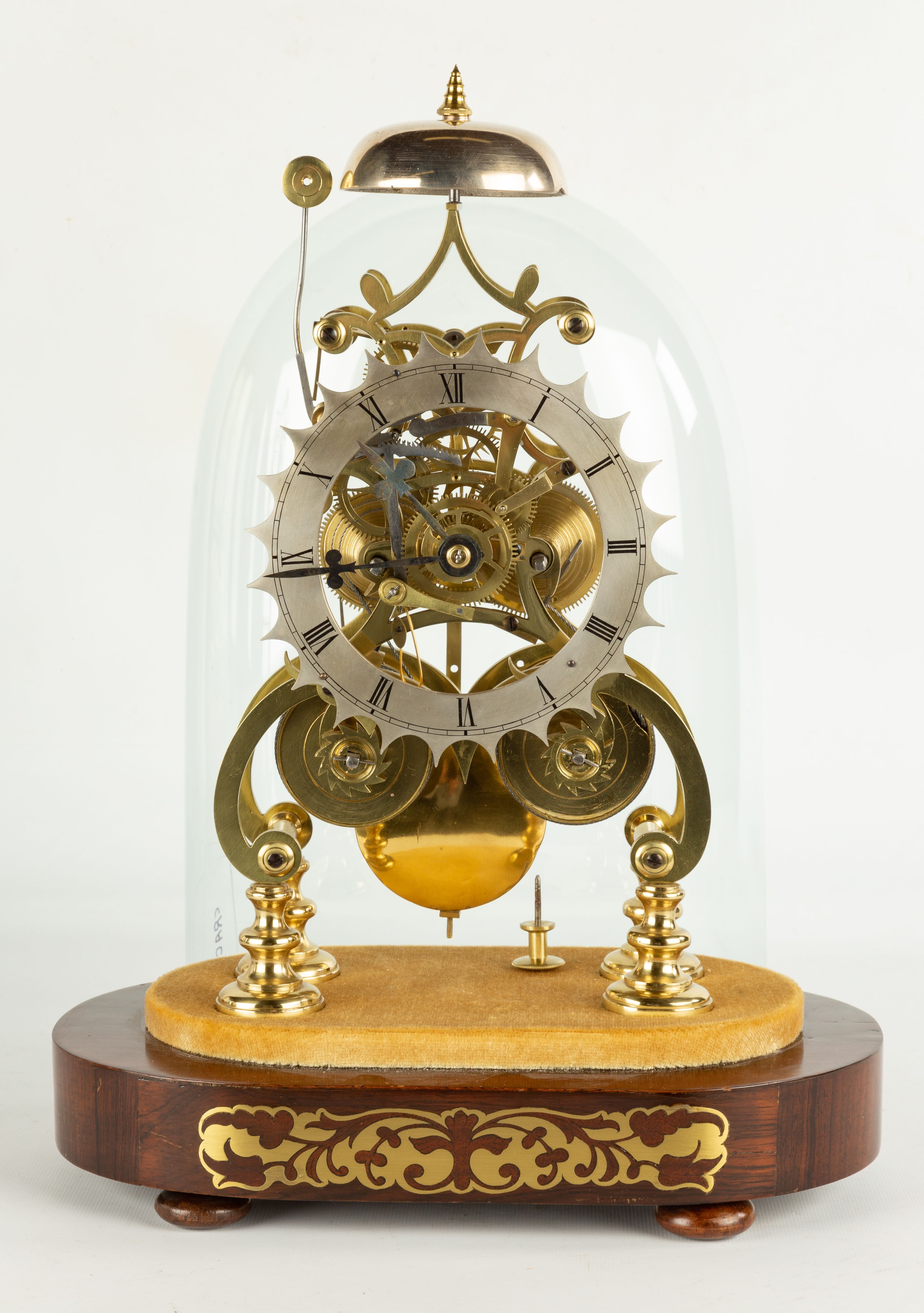 English 2-Tier Skeleton Clock | Cottone Auctions