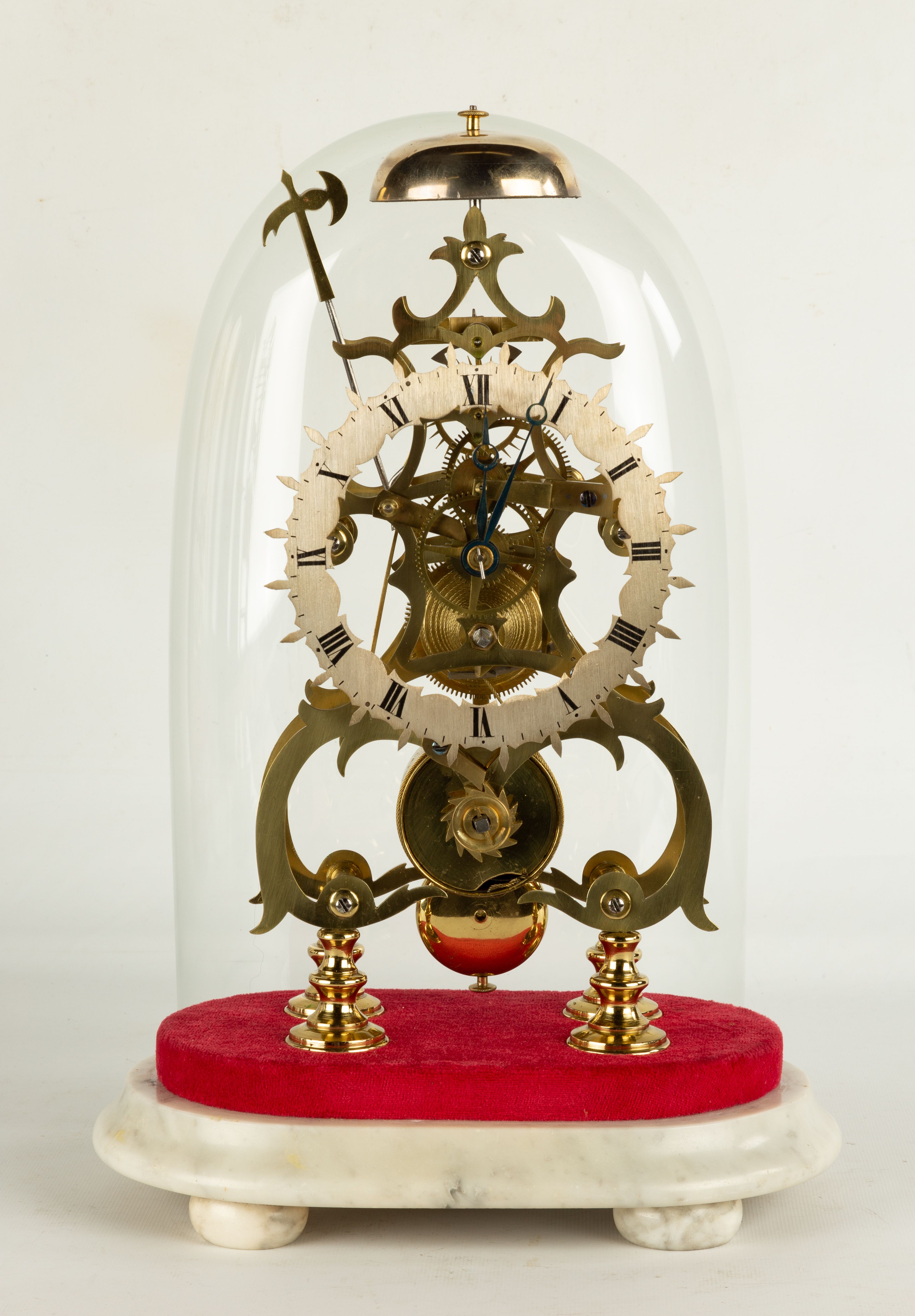English Scroll Skeleton Clock | Cottone Auctions