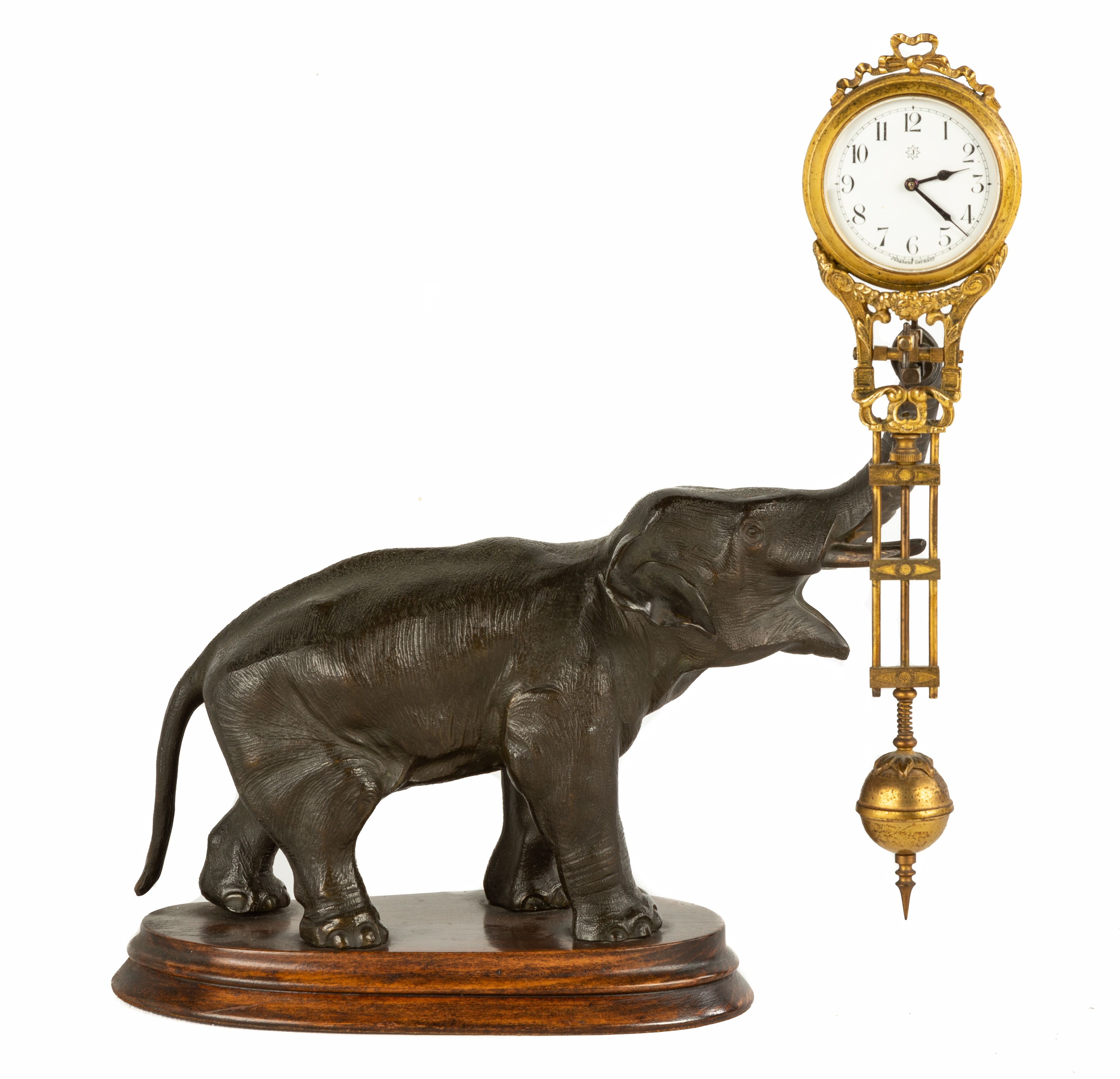 German Elephant Swinger Clock | Cottone Auctions