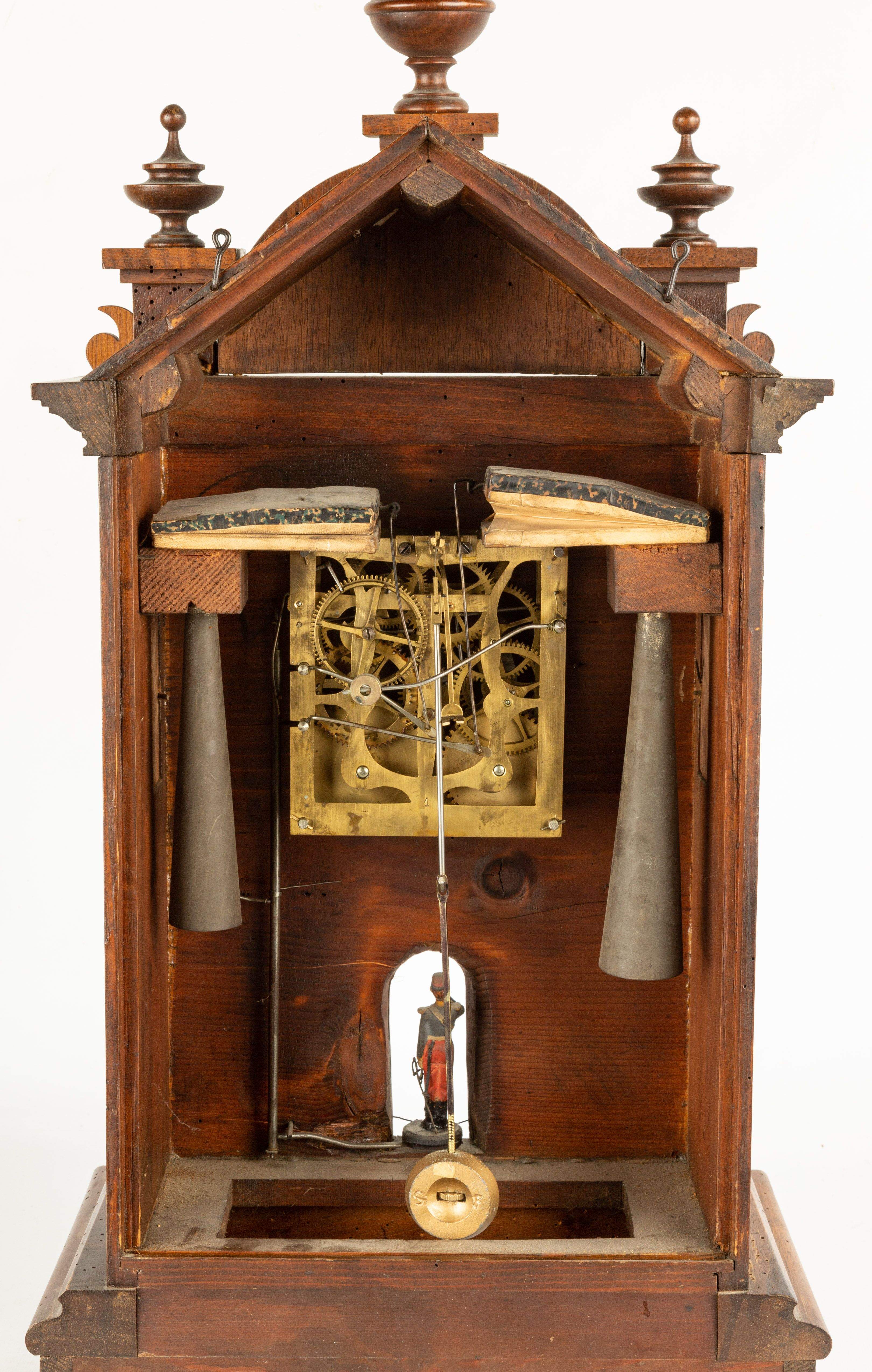 German Trumpeter Shelf Clock | Cottone Auctions