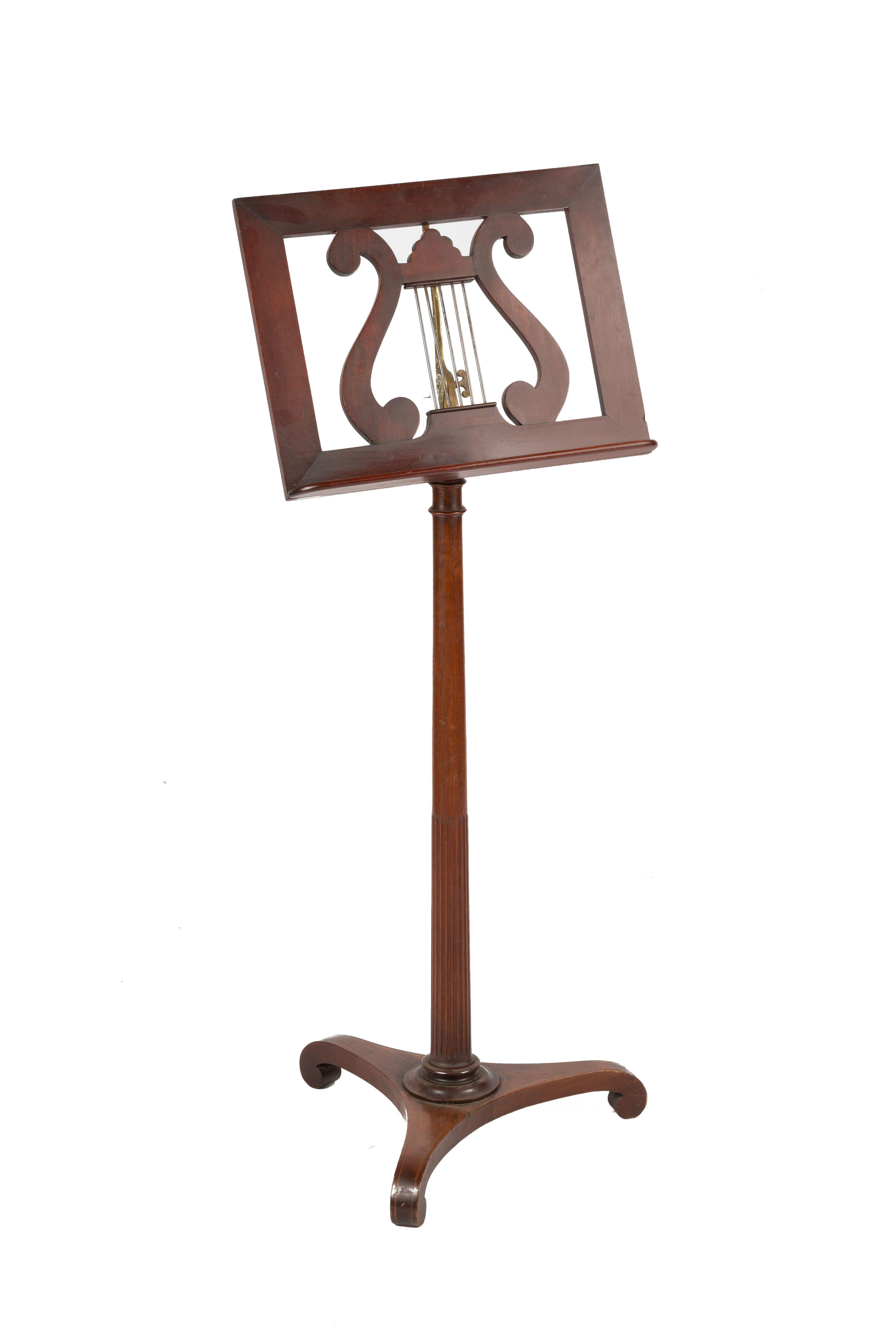 Classical Mahogany & Brass Music Stand | Cottone Auctions