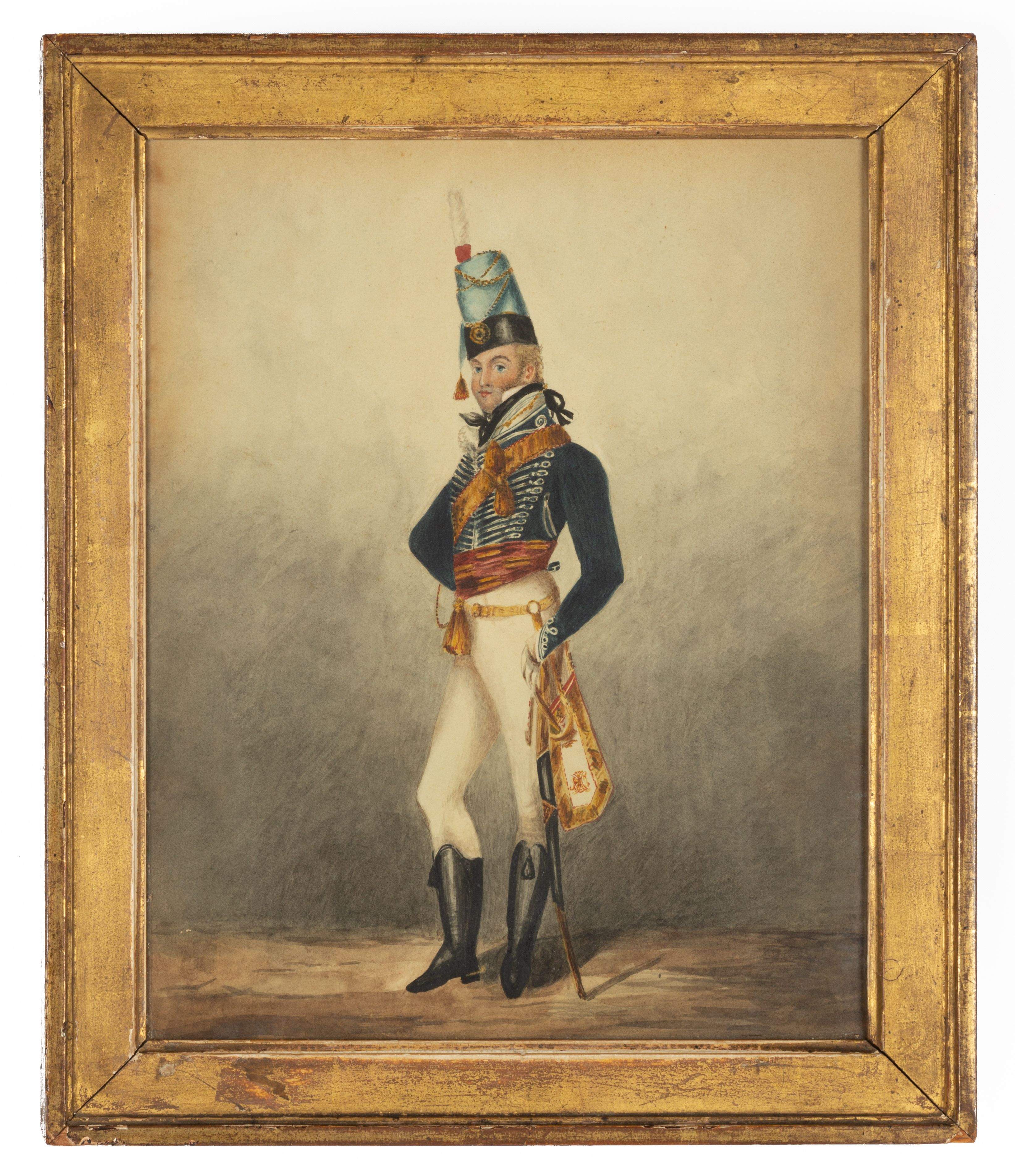 19th Century Watercolor of British Military Portrait | Cottone Auctions