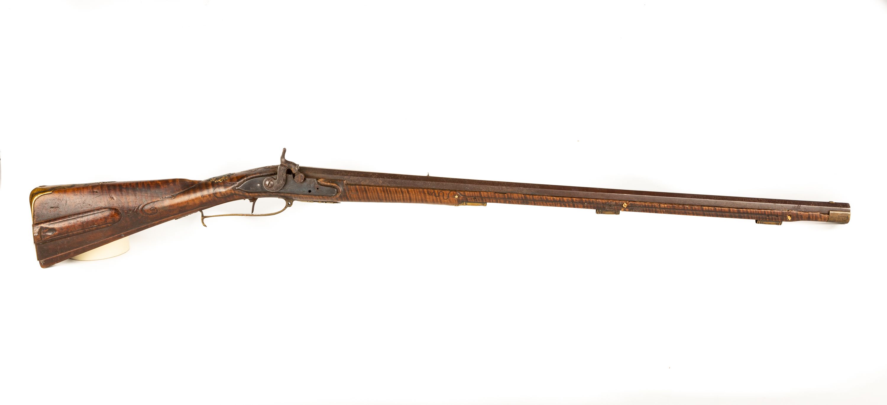 American Revolutionary War Era Tiger Maple Long Gun | Cottone Auctions