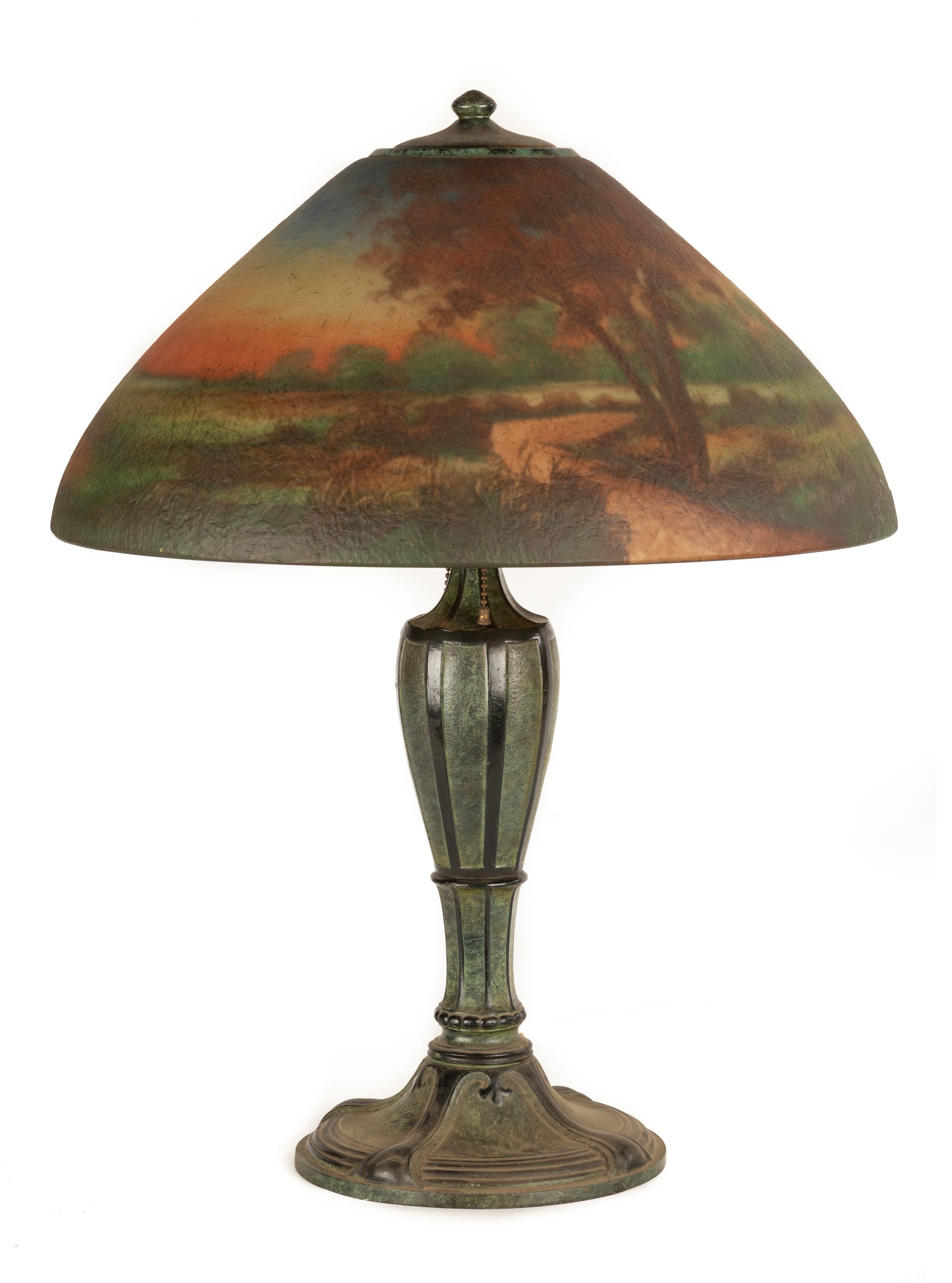 Jefferson Reverse Painted Sunset Lamp | Cottone Auctions