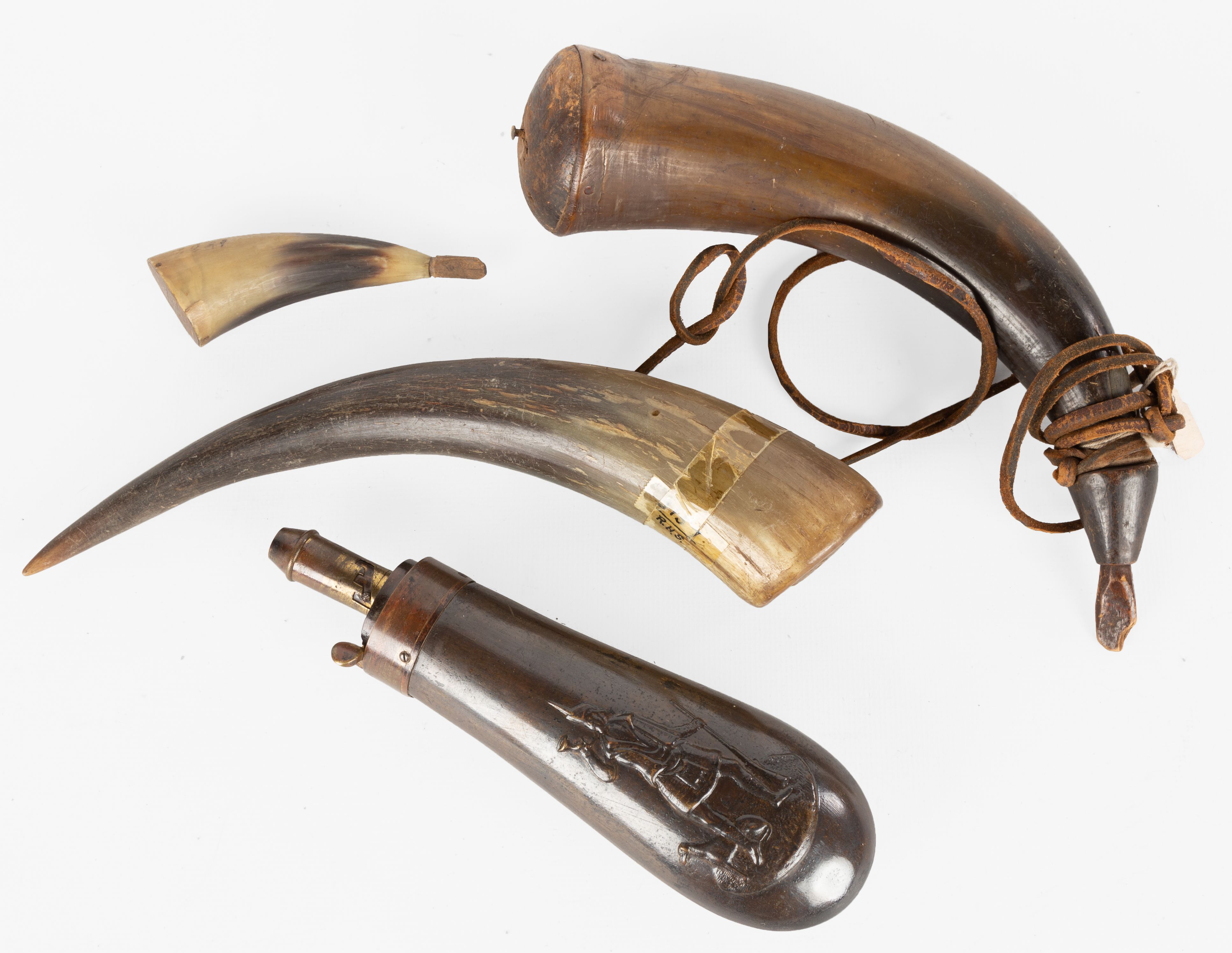 Powder Horns, Horn & Shot Flask | Cottone Auctions