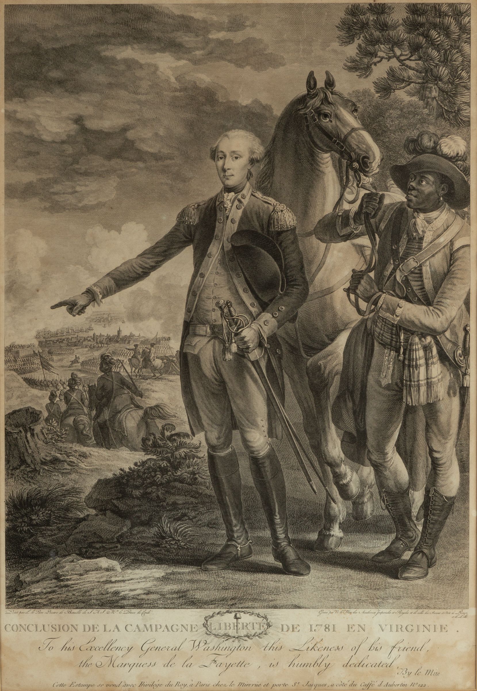 (2) Noel Le Mire (French, 1724-1801) Engravings of George Washington ...