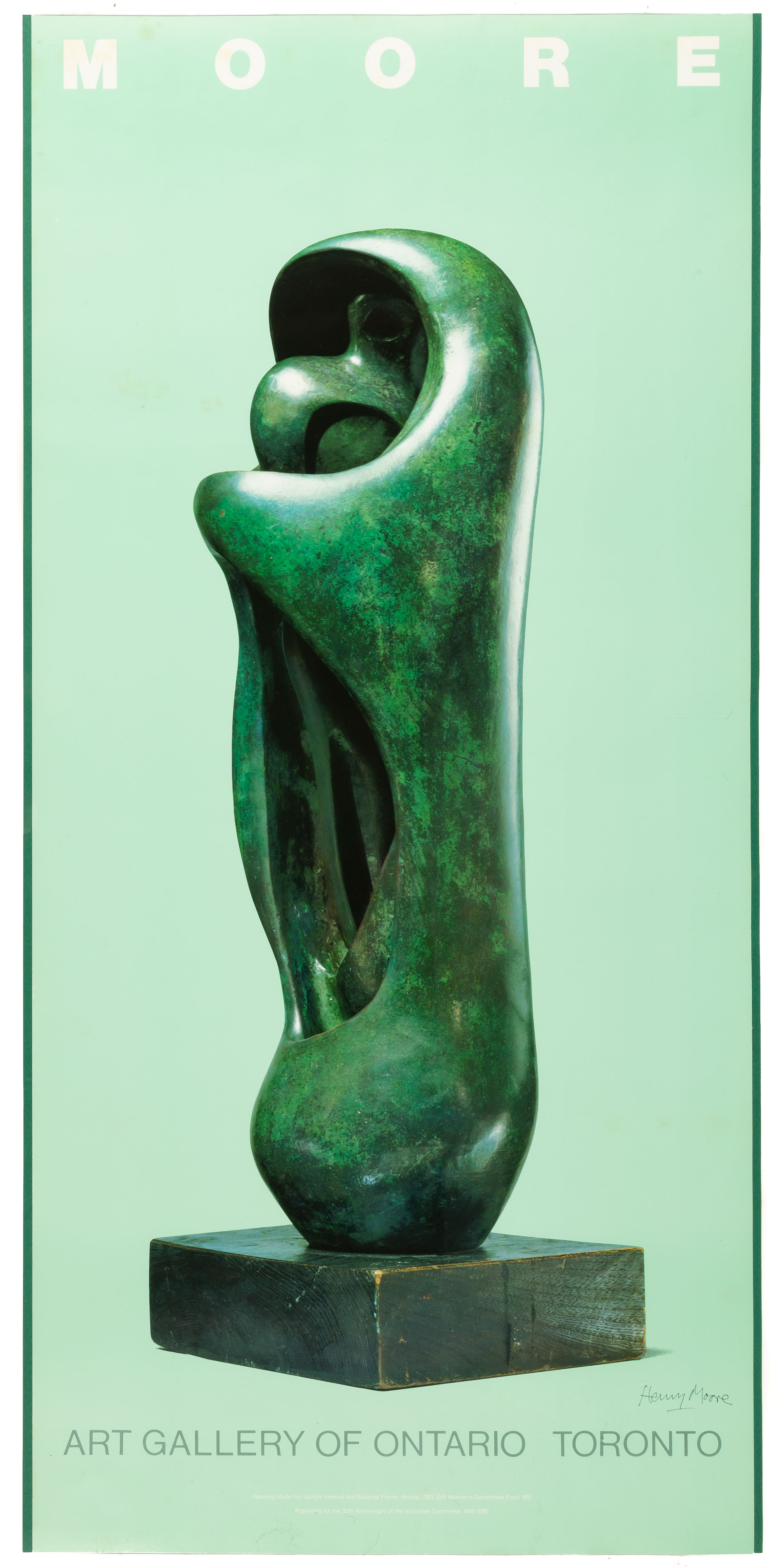 Henry Moore Signed Exhibition Poster | Cottone Auctions