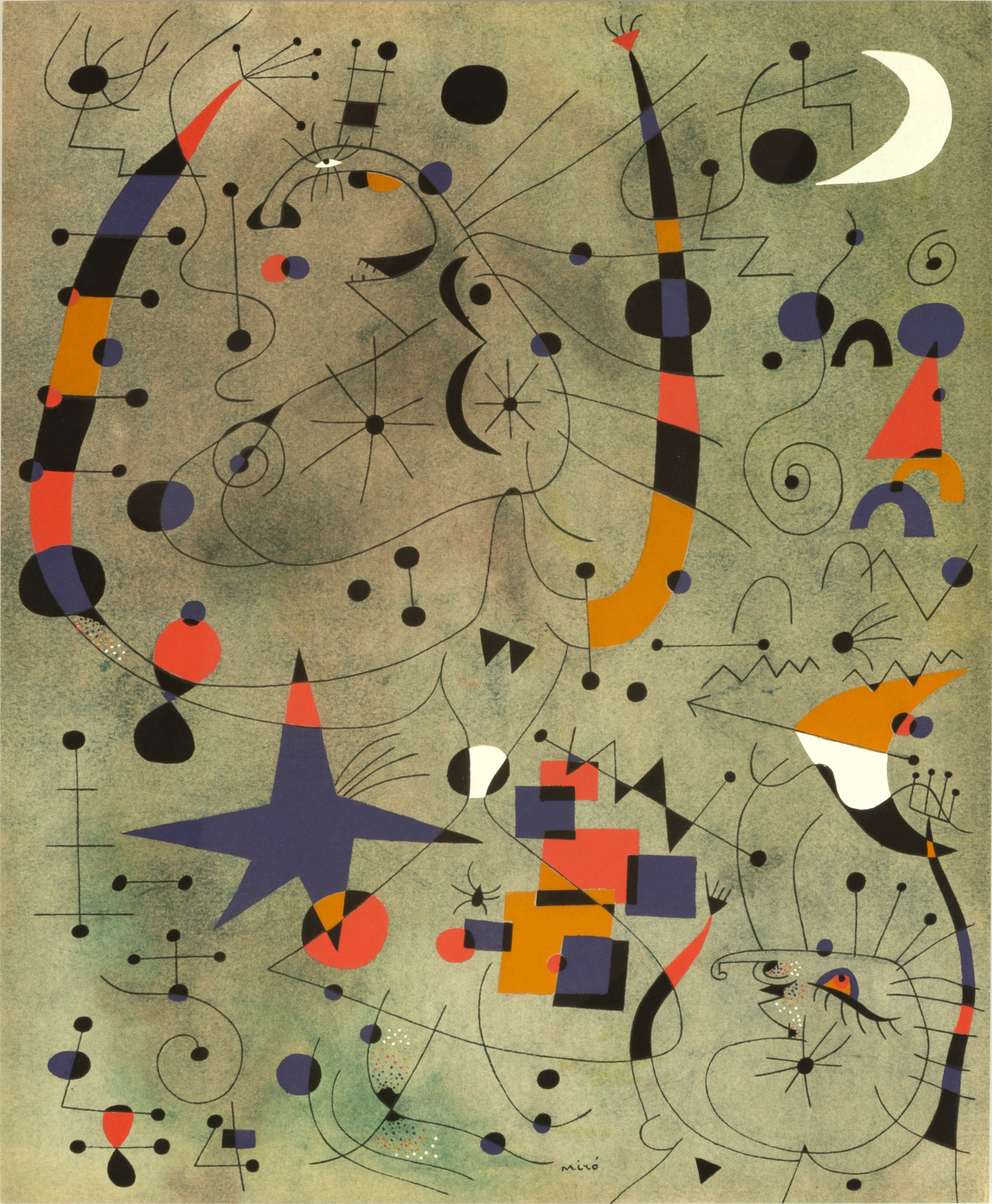 Joan Miro (Spanish, 1893 -1983) 'Acrobatic Dancers' | Cottone Auctions