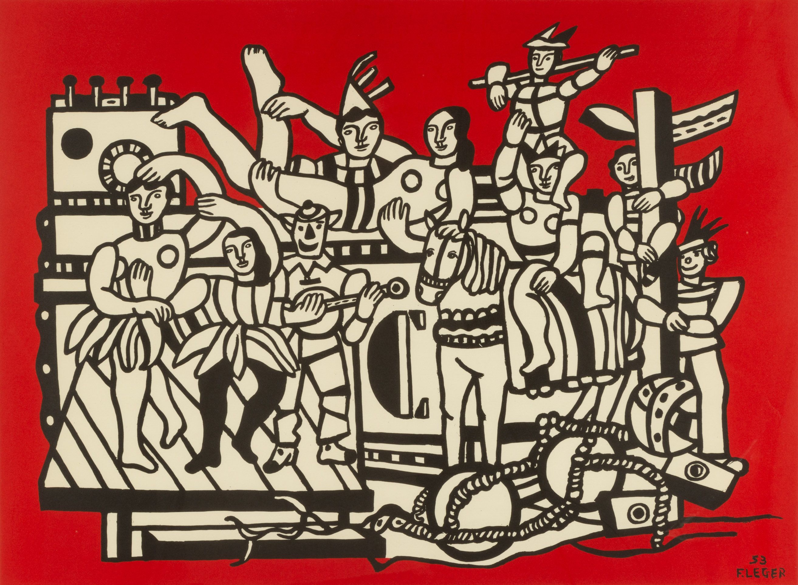 After Joseph Fernand Henri Léger (French 1881-1955), "Red Partiers ...