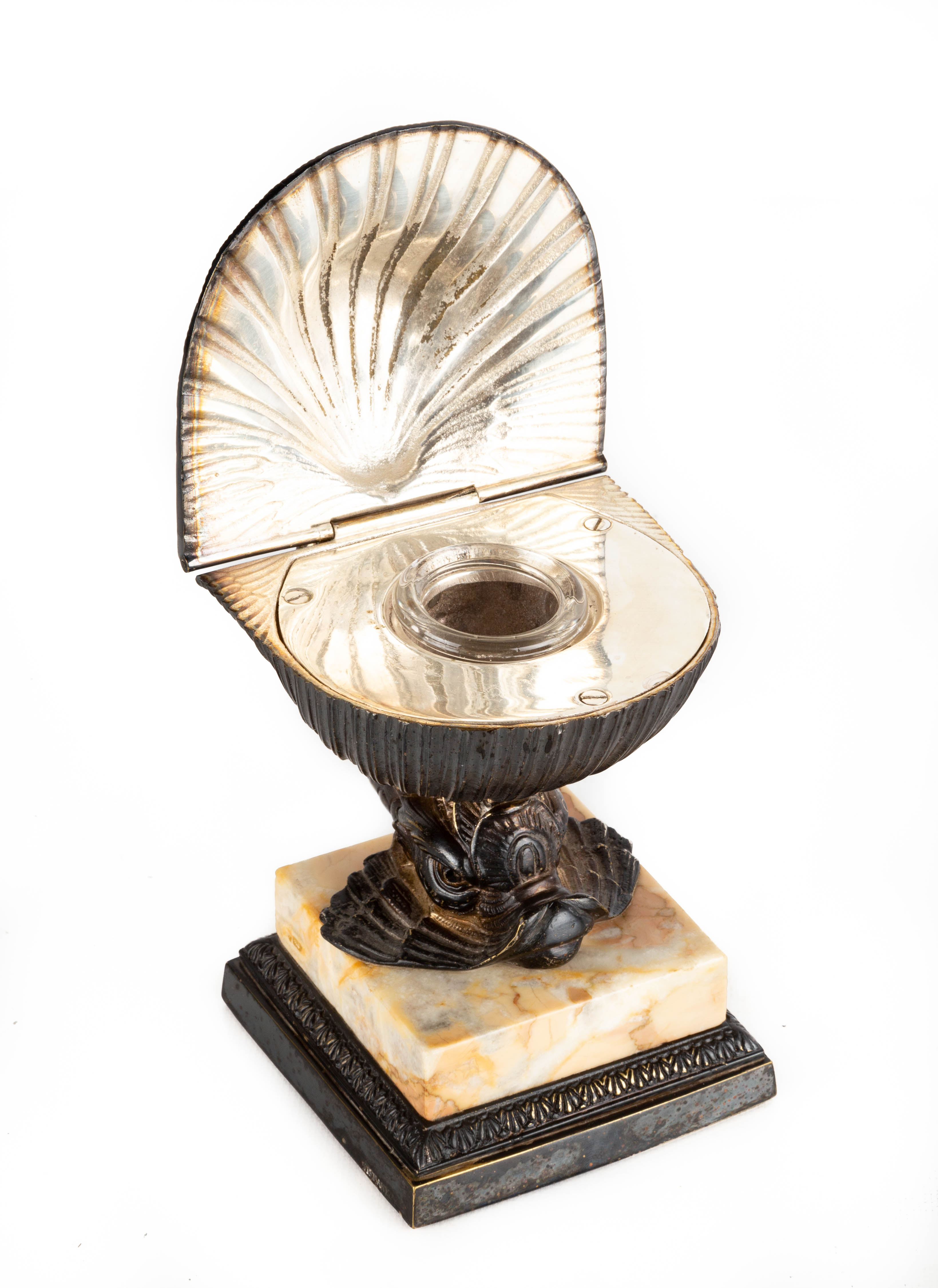 Tiffany & Co. Classical Fish & Shell Bronze Inkwell | Cottone Auctions