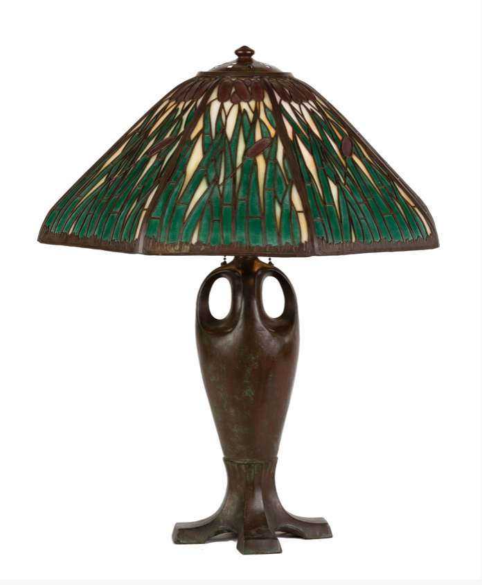 Handel Style Cattail Lamp | Cottone Auctions