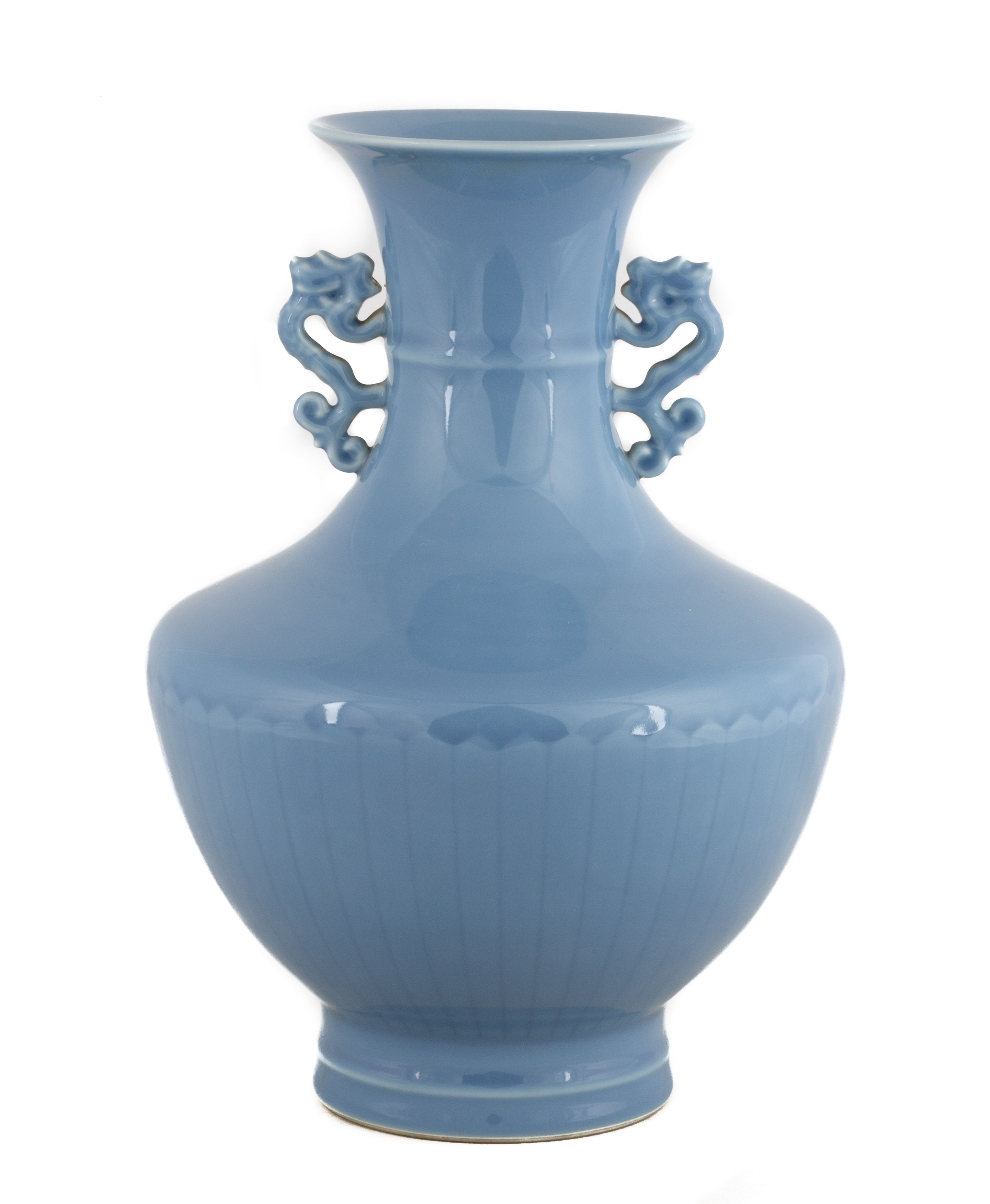 Chinese Powder Blue Handled Vase | Cottone Auctions