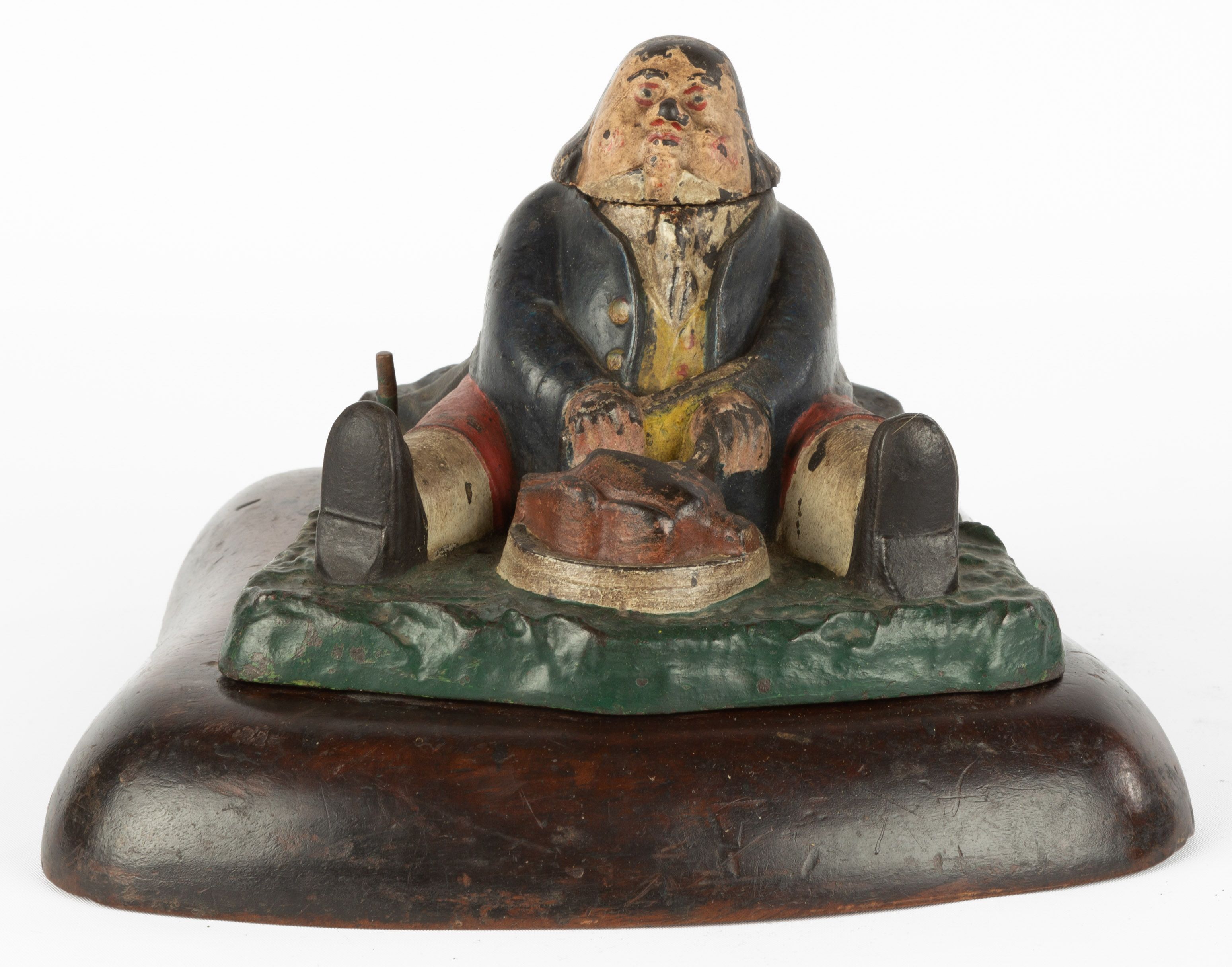 Cast Iron Inkwell of Glutton Daniel Lambert | Cottone Auctions