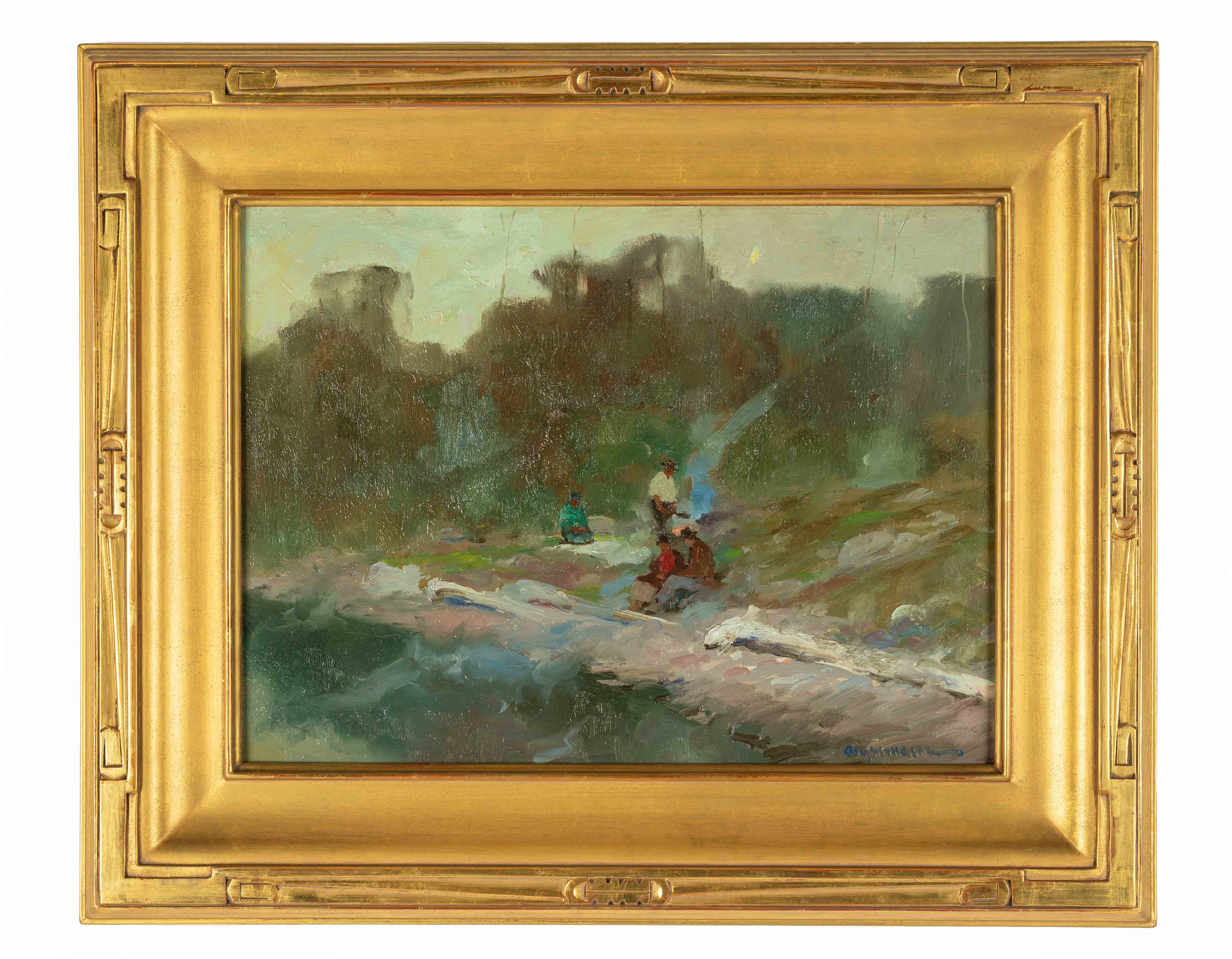Roy Mason (American, 1886-1972) Figures near Water | Cottone Auctions