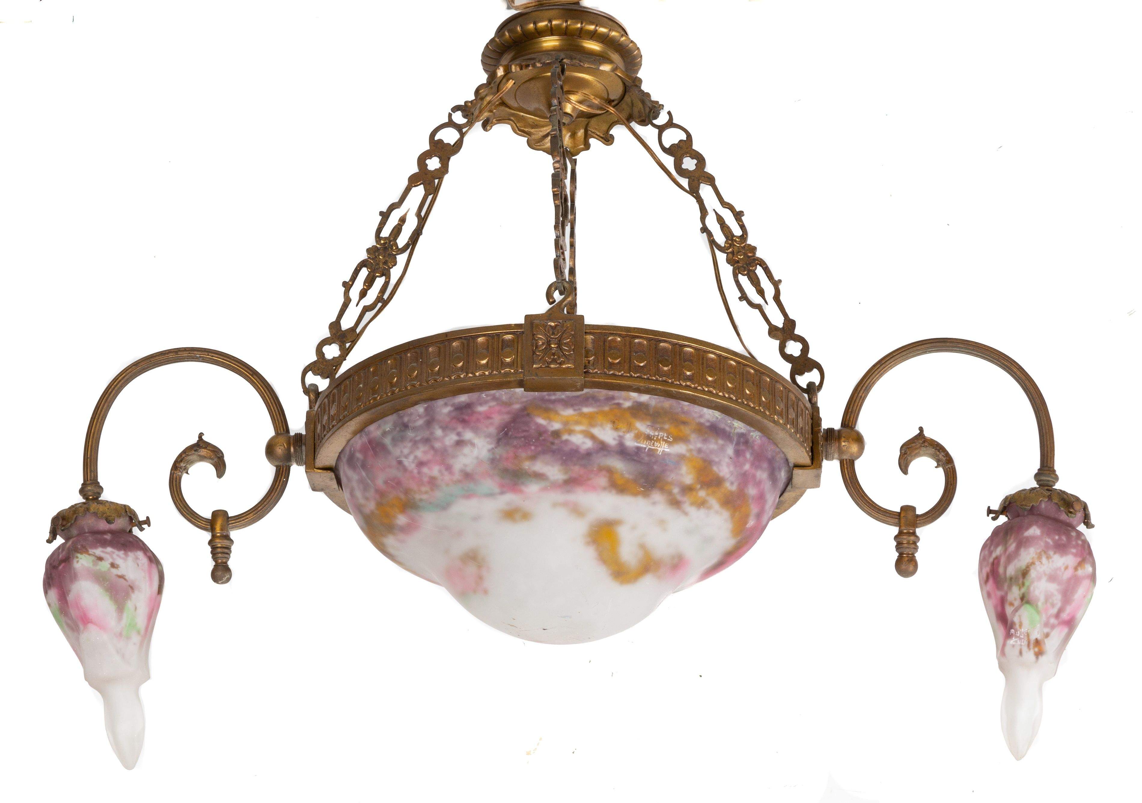 Muller Frères Art Nouveau Chandelier | Cottone Auctions