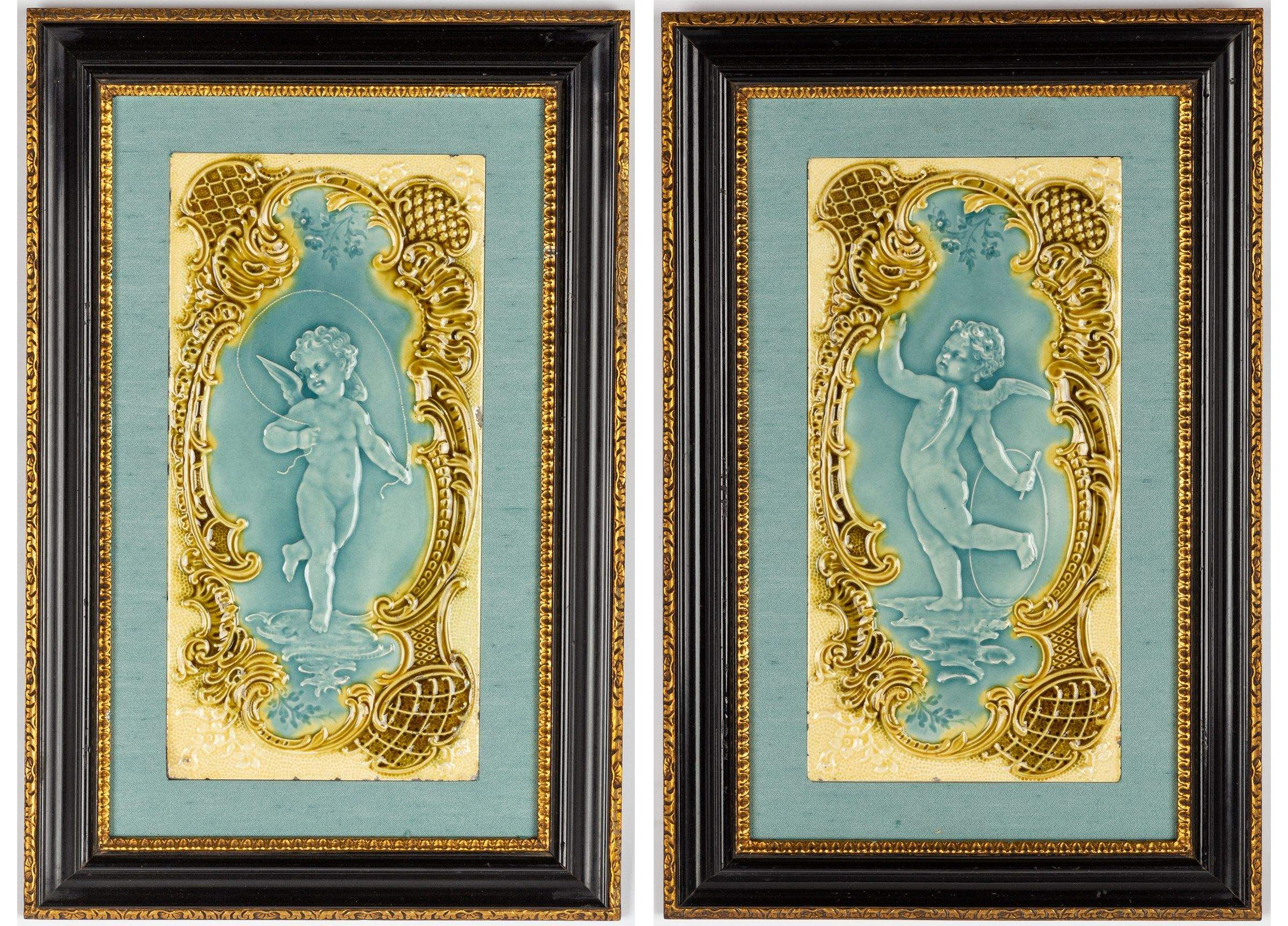 Pair of Minton Style Tiles | Cottone Auctions