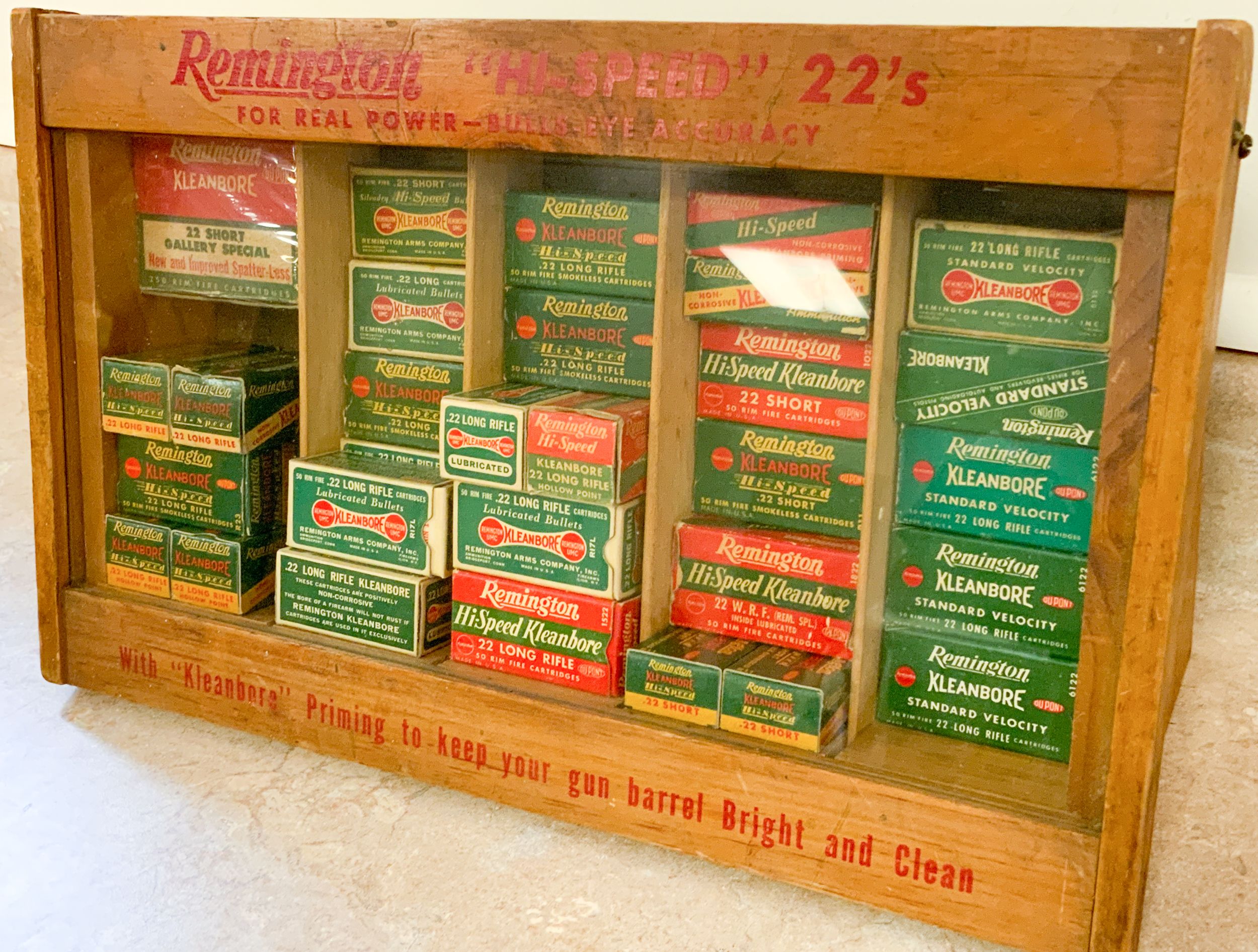 Remington "Hi-Speed" Counter Display with Ammo | Cottone Auctions