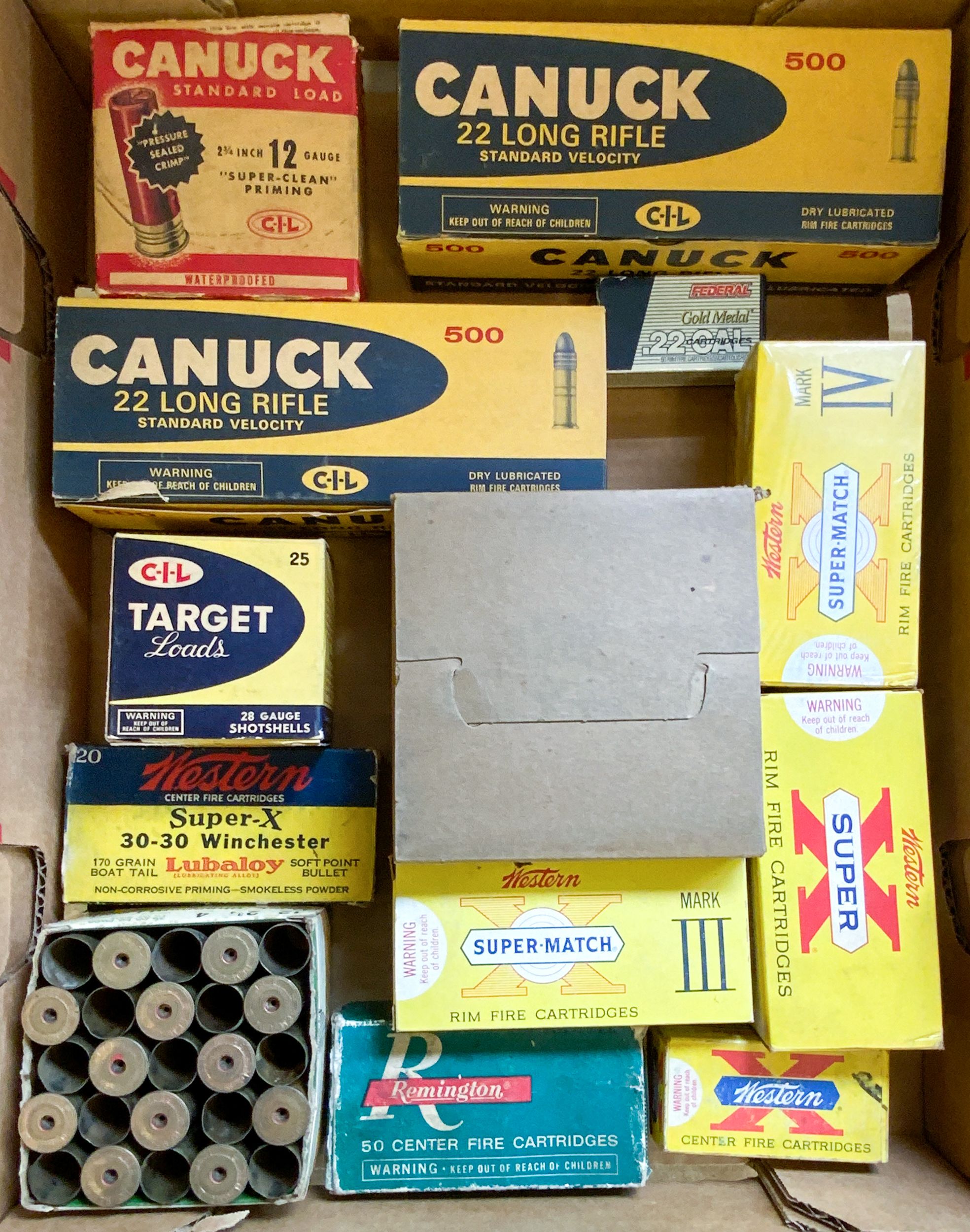 Group of .22 Rimfire Shotgun Shells & Empty Brass Shot Shells | Cottone ...