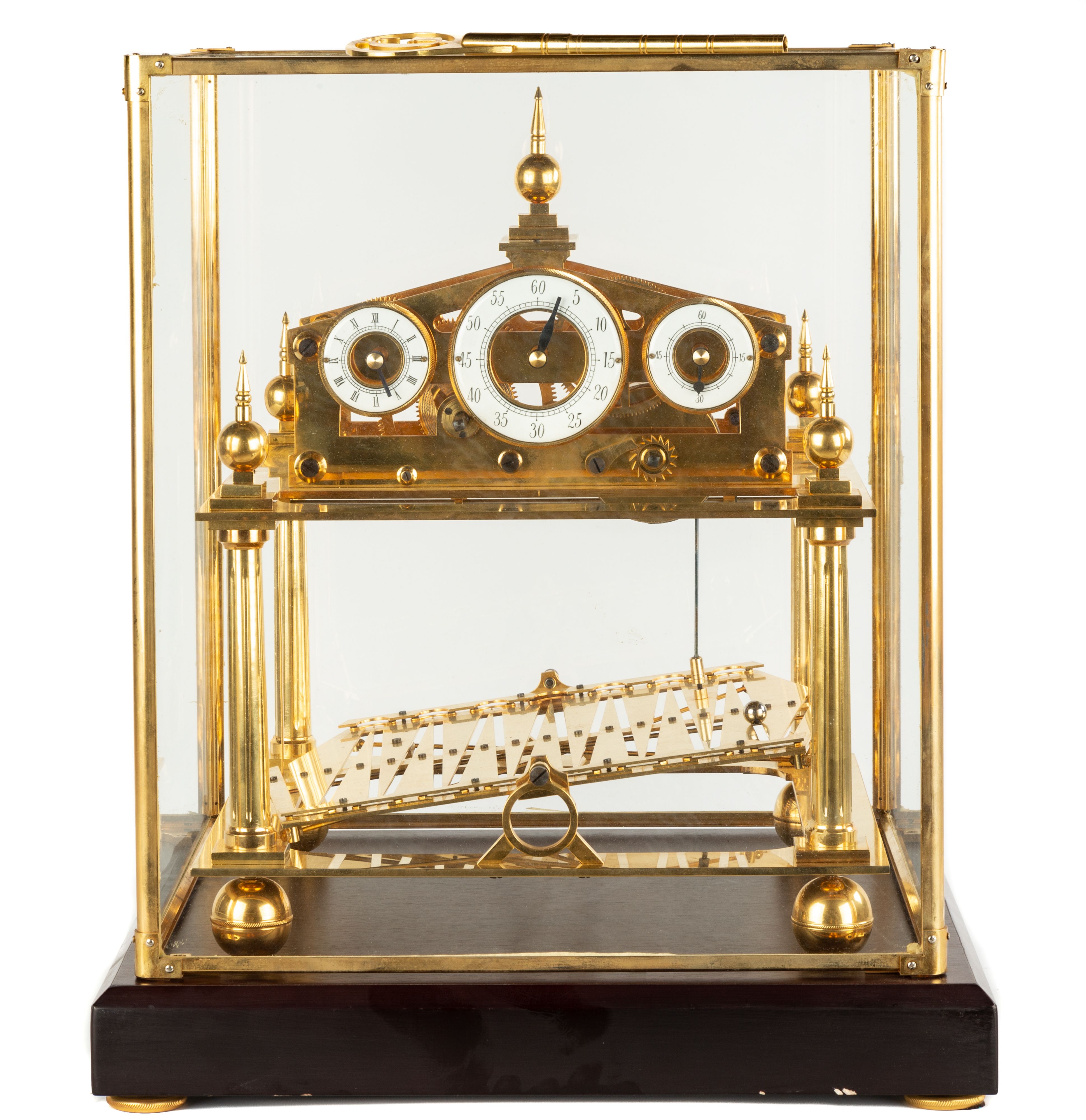 Contemporary Skeleton Rolling Ball Clock | Cottone Auctions