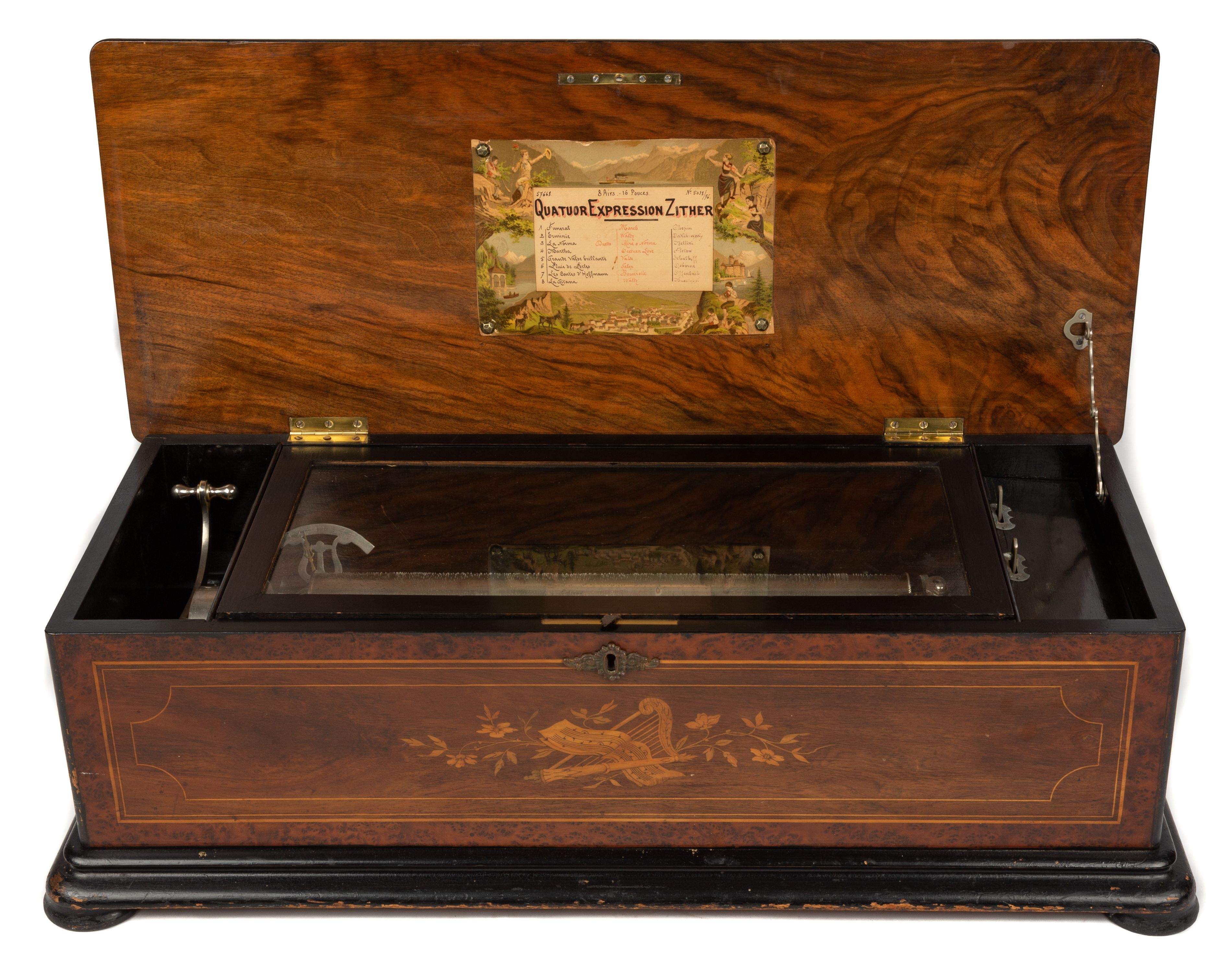 Swiss 8 Tune Cylinder Music Box | Cottone Auctions