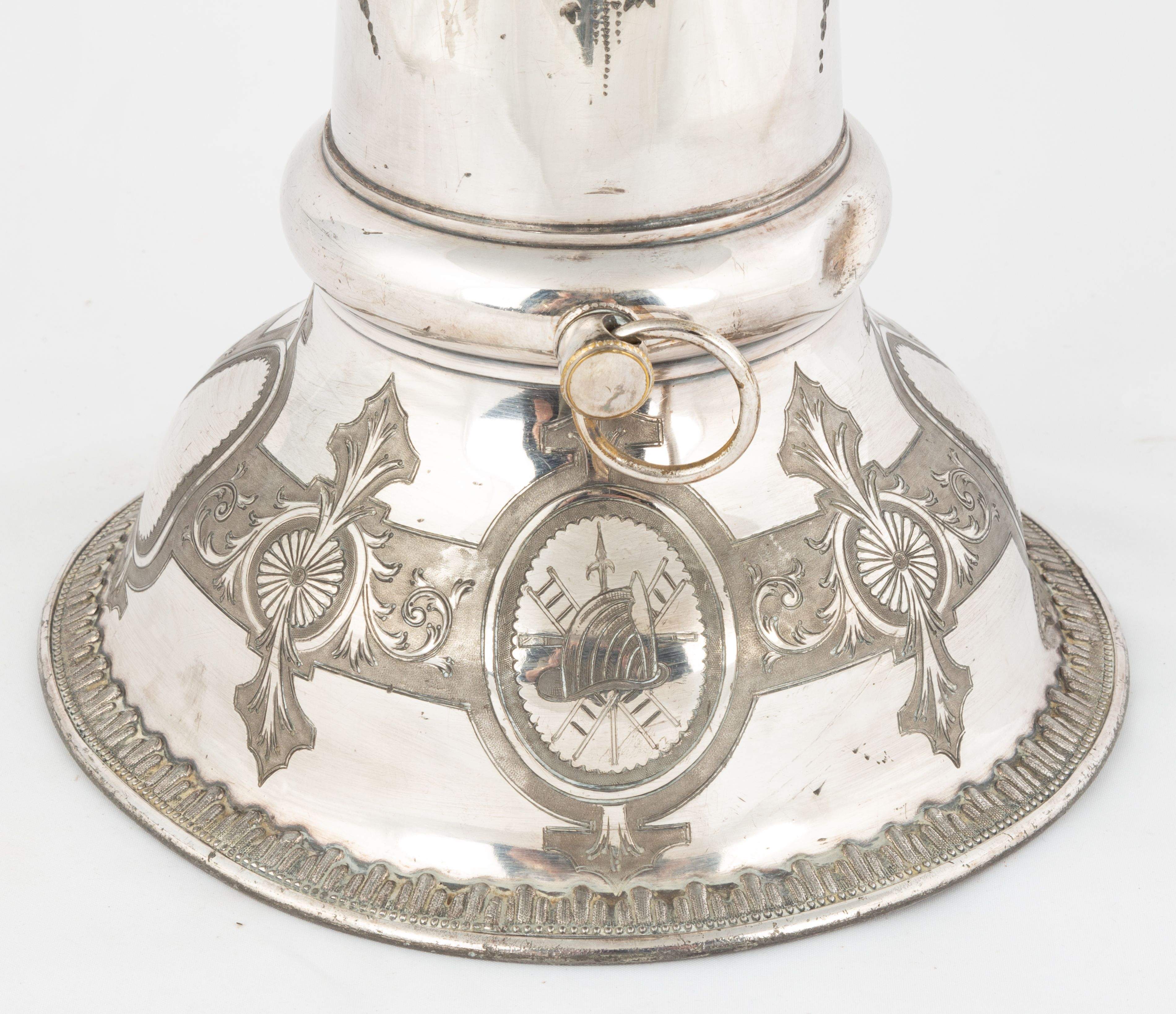 Silver Plated Fireman's Parade Horn | Cottone Auctions