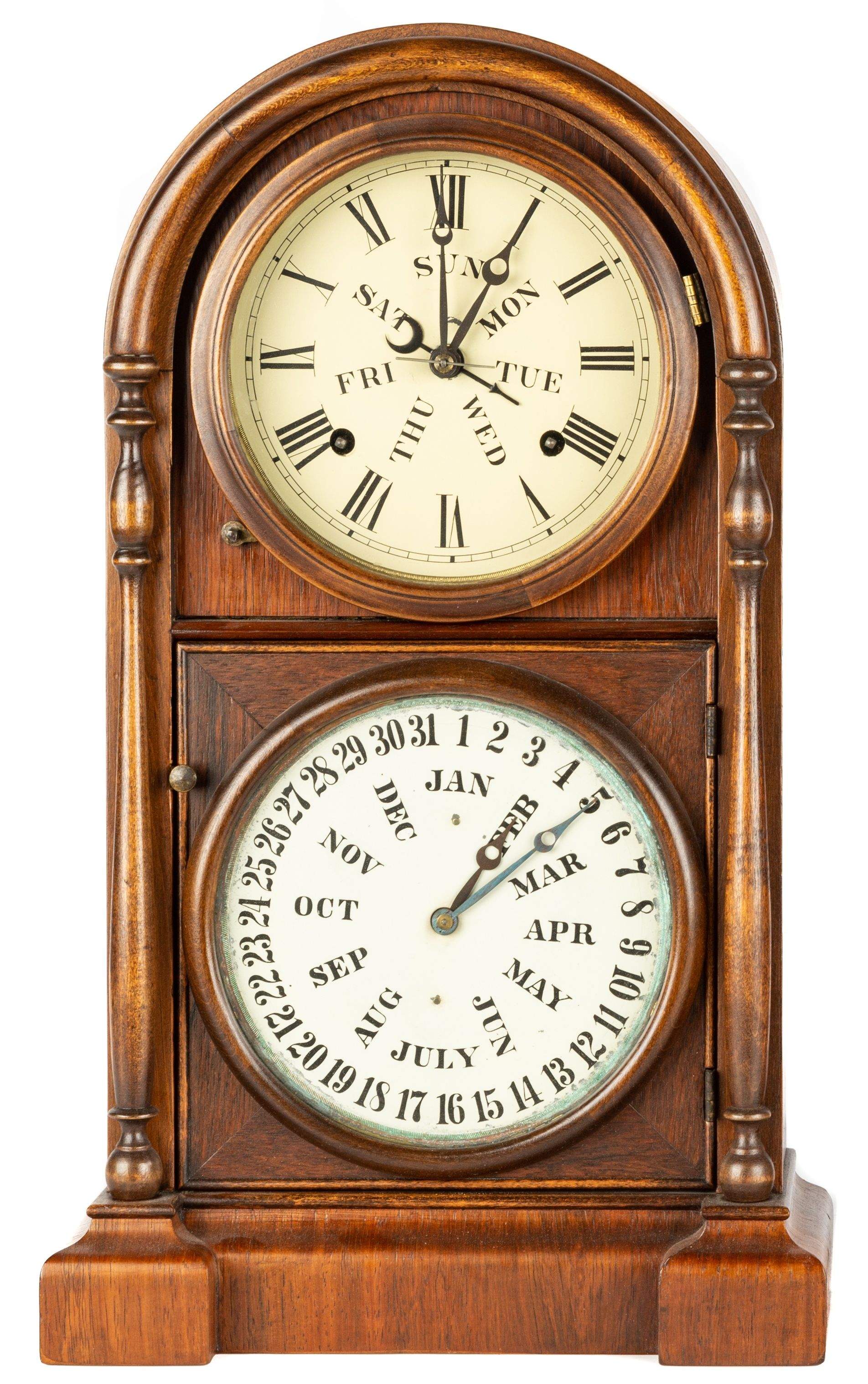 Daniel Pratt & Sons Calendar Shelf Clock | Cottone Auctions