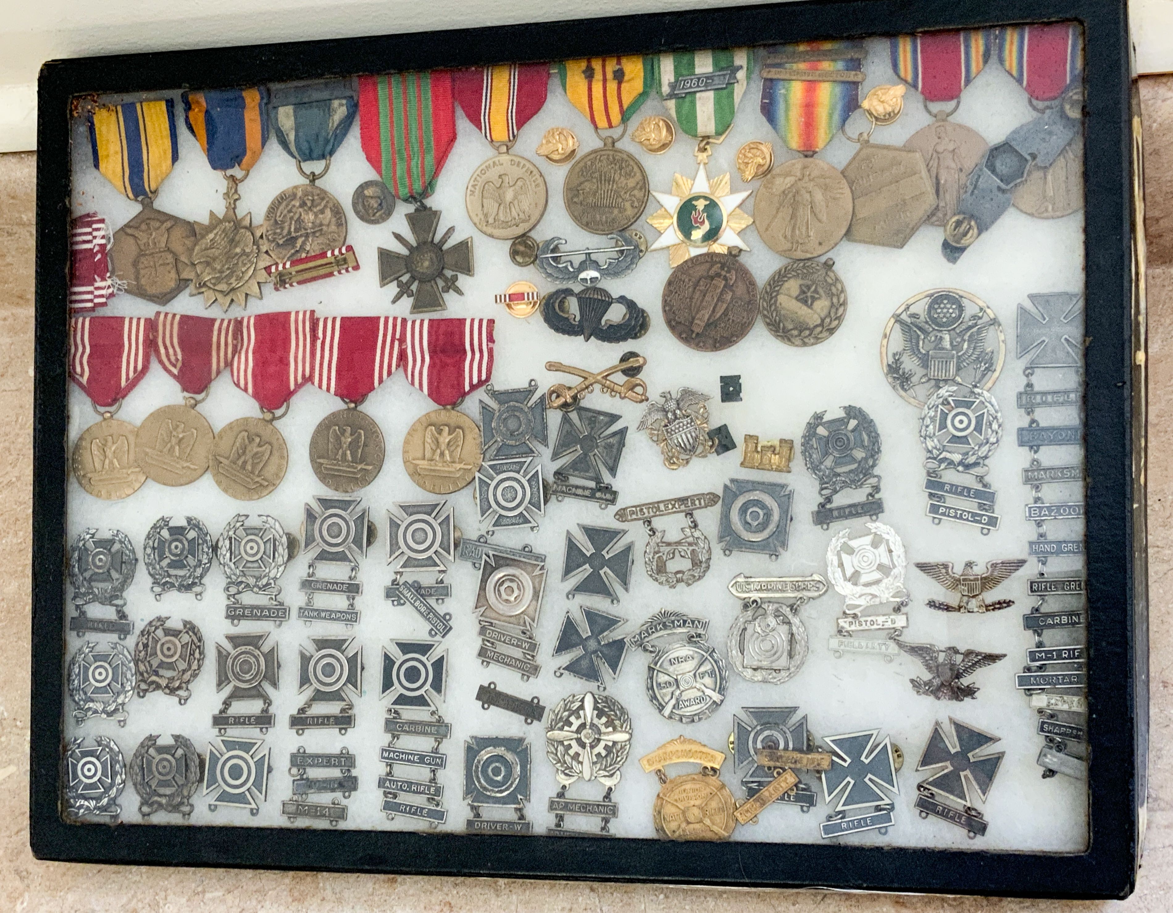 Group of Military Metals & Sharp Shooter Pins | Cottone Auctions