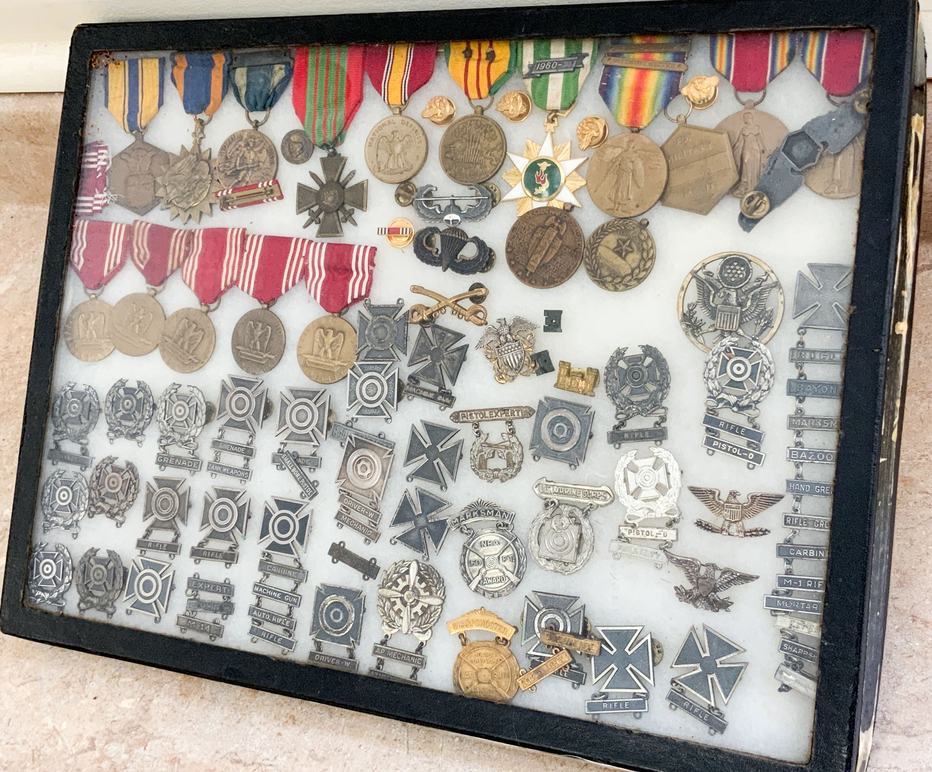 Group of Military Metals & Sharp Shooter Pins | Cottone Auctions