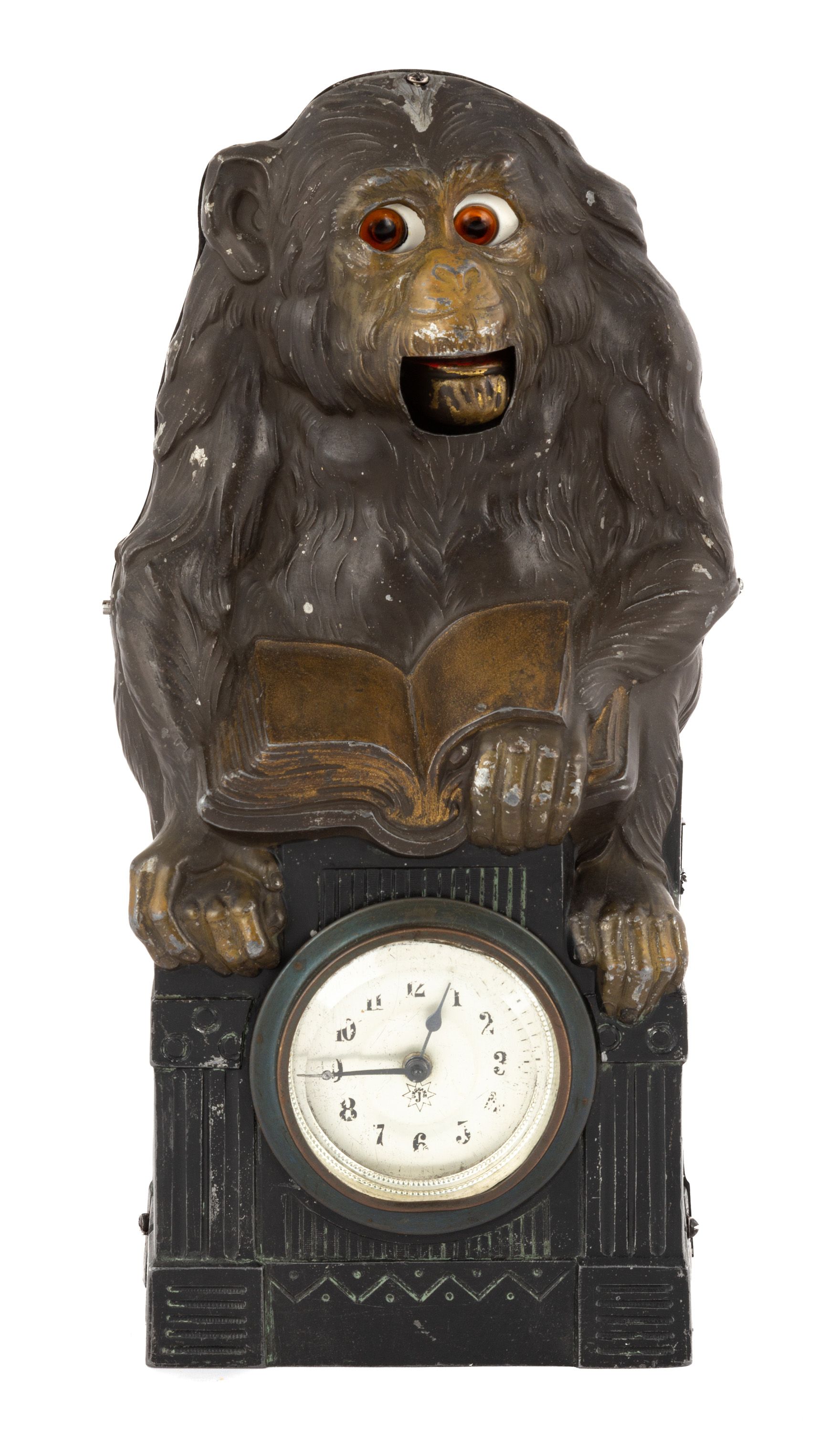 German, Junghans Monkey Novelty Clock | Cottone Auctions