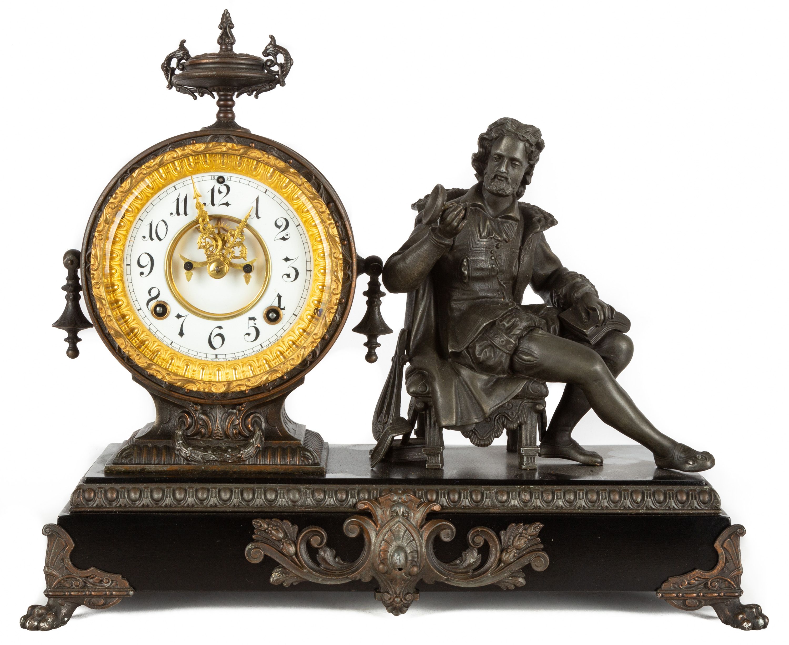 Ansonia Arion Model Figural Clock | Cottone Auctions