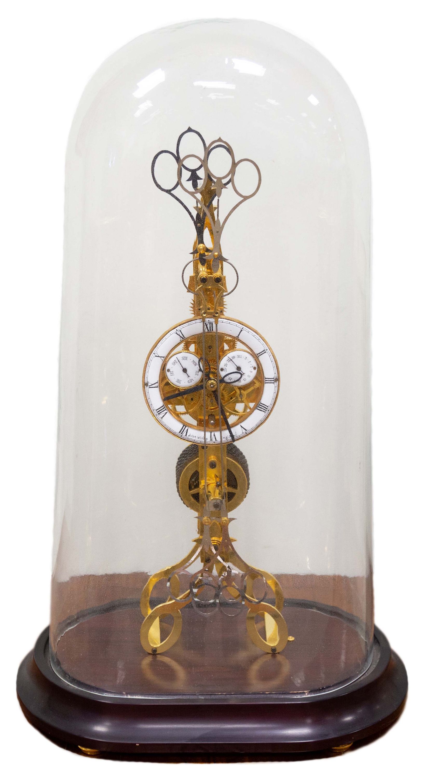 Reproduction English John Wilding Skeleton Clock | Cottone Auctions