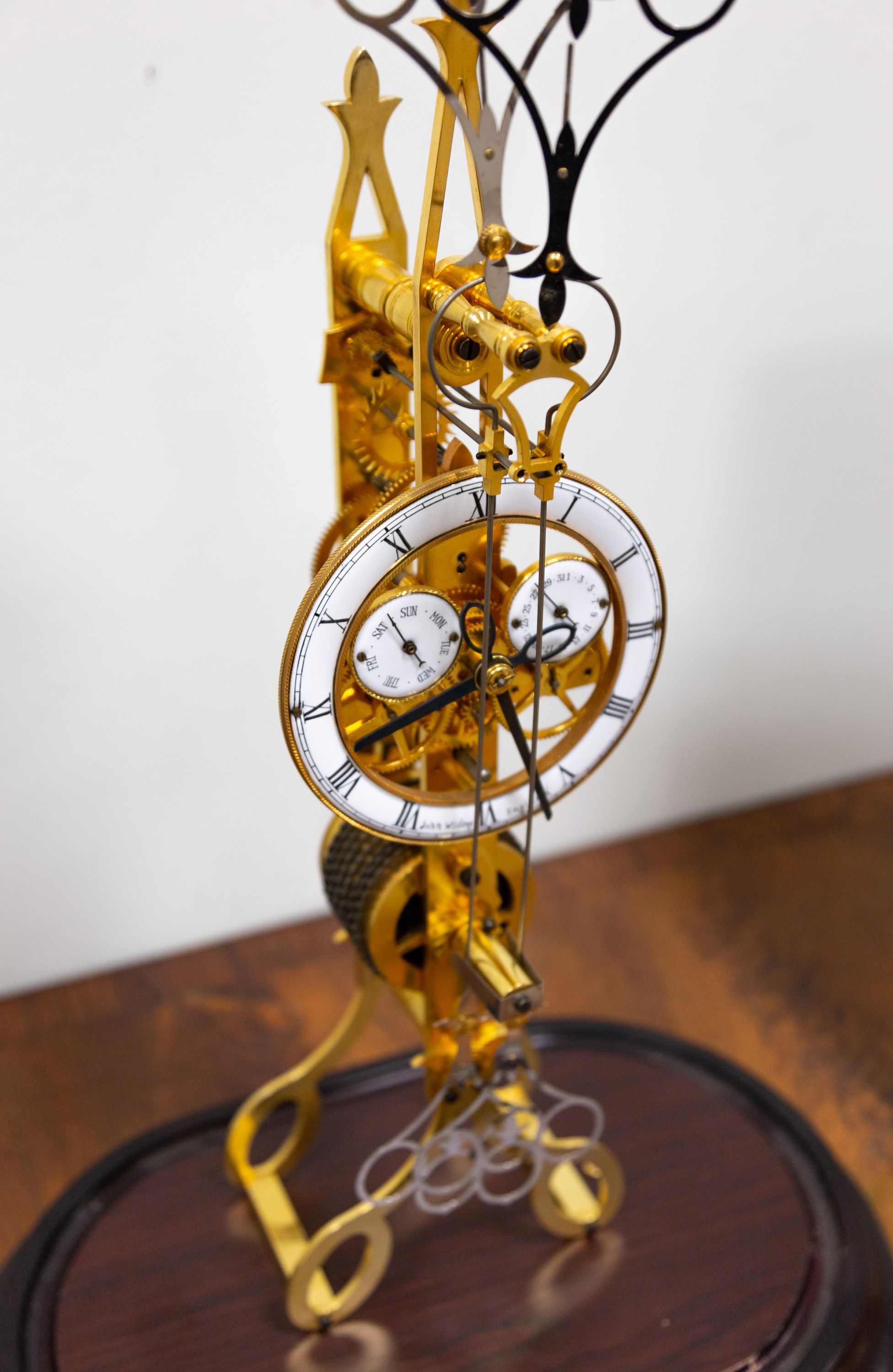 Reproduction English John Wilding Skeleton Clock | Cottone Auctions