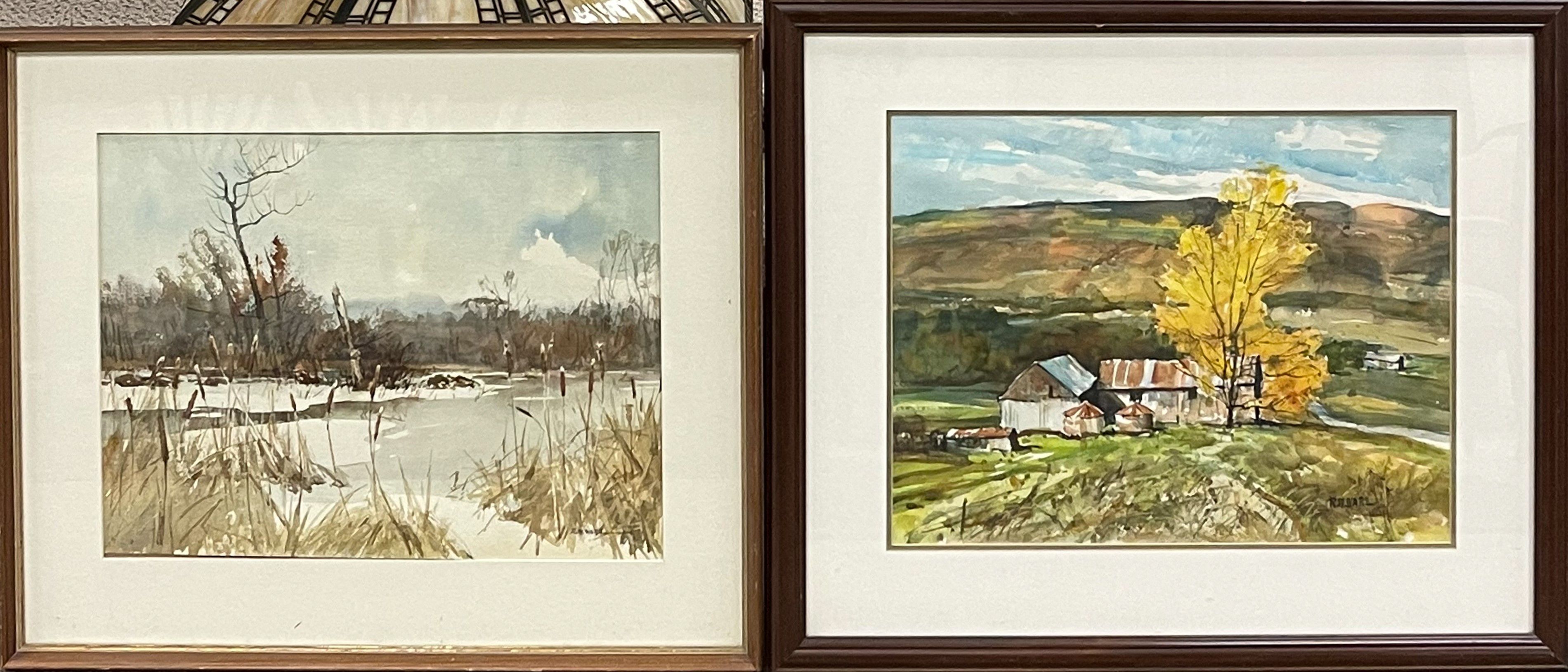 (2) Richard Ware (American, 1913-2011) Watercolors | Cottone Auctions