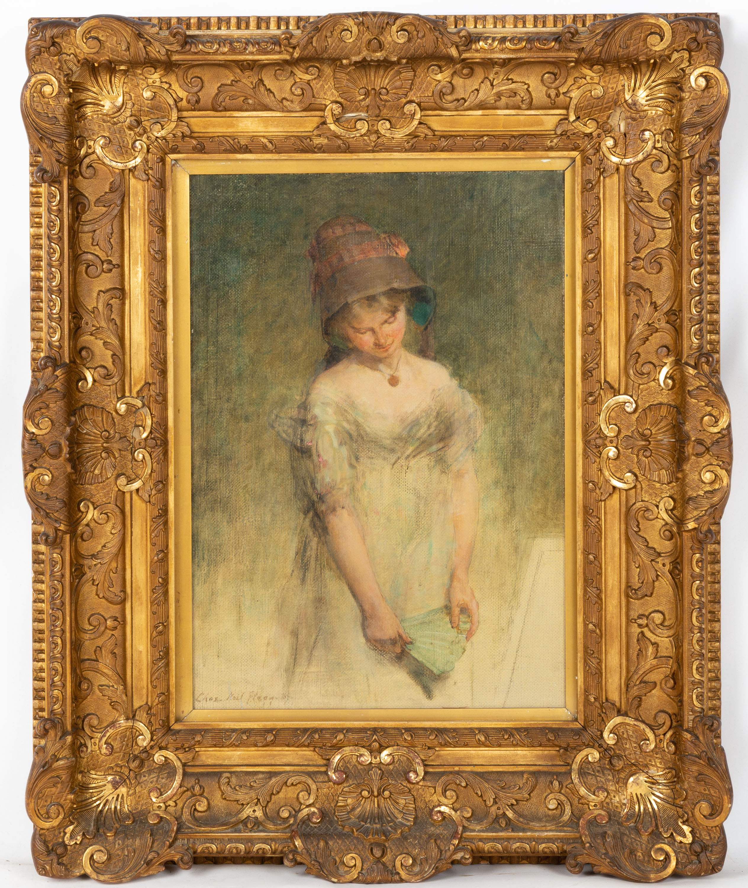 Charles Noel Flagg (American, 1848-1916) Portrait of a Young Girl ...