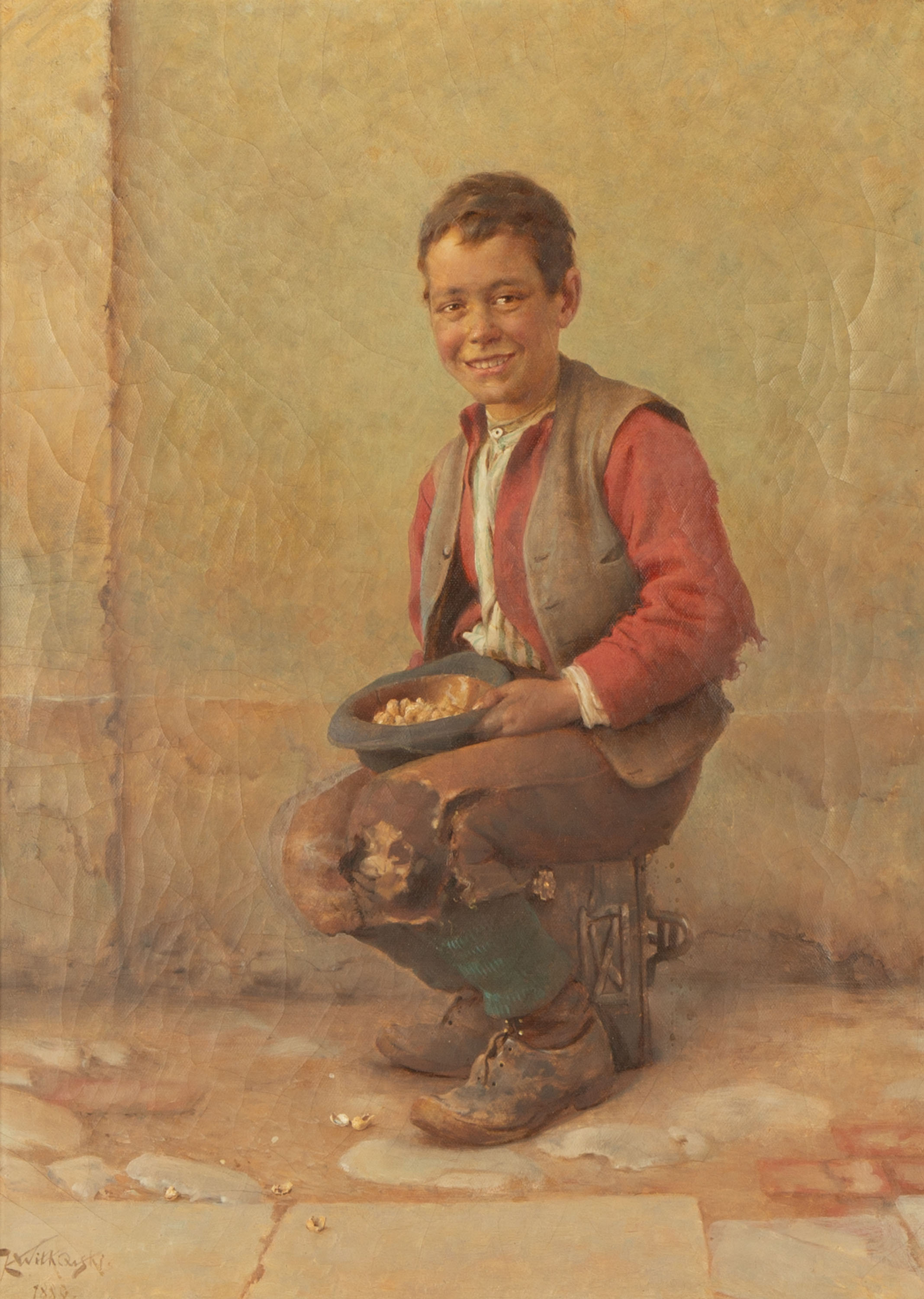 Karl Witkowski (American, 1860-1910) Portrait of a Boy Smiling ...