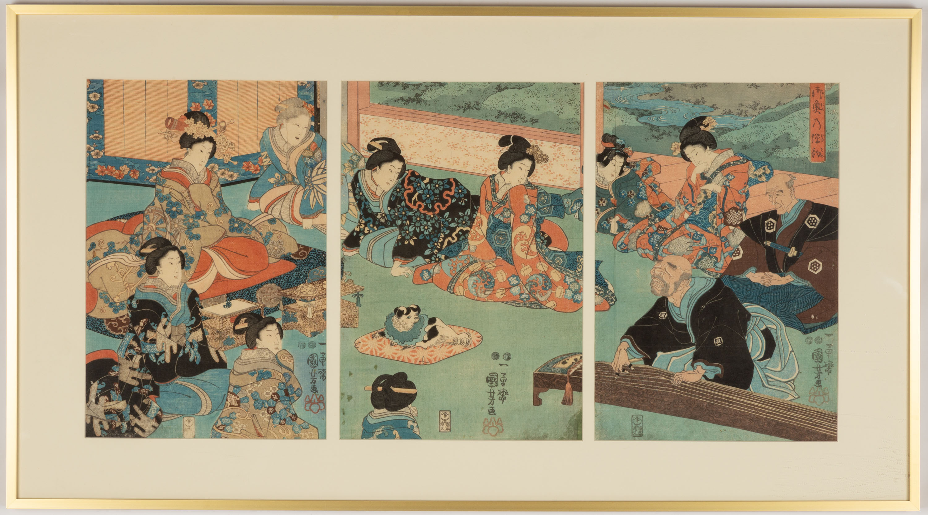 Japanese Triptych Woodblock | Cottone Auctions