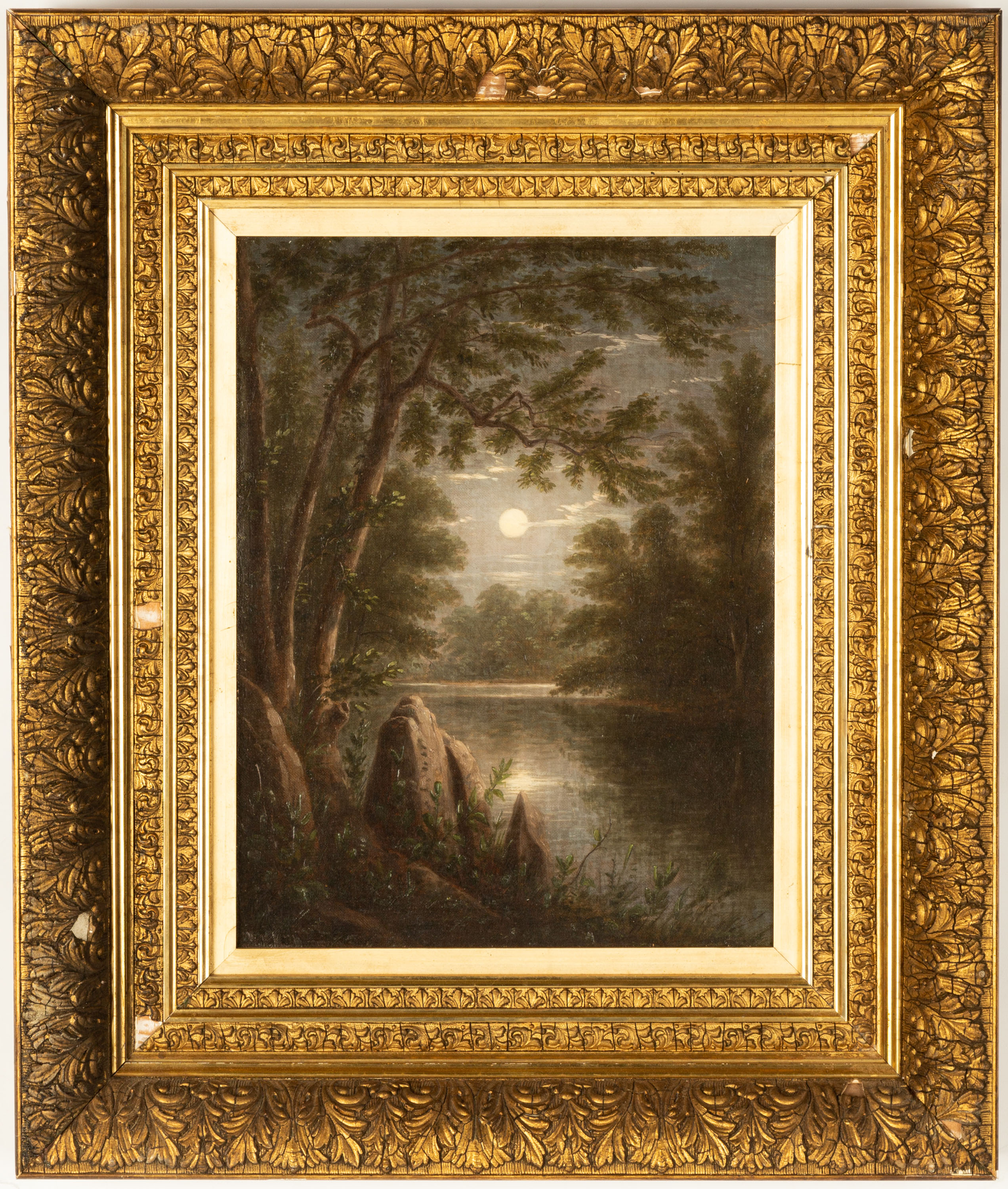 19th Century Moon Rise Paining | Cottone Auctions