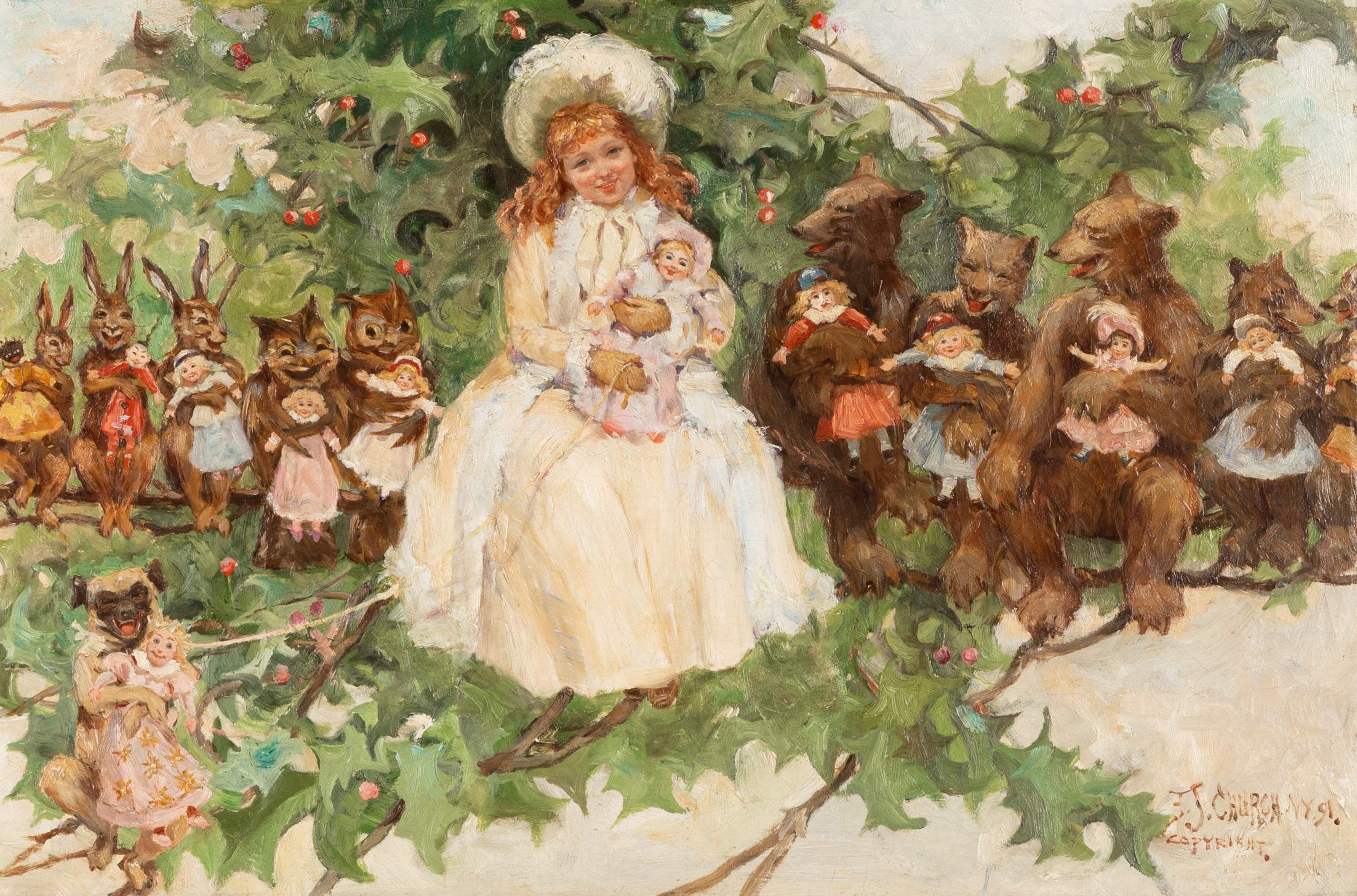 Frederick Stuart Church (American, 1842-1924) "The Dolls' Matinee ...