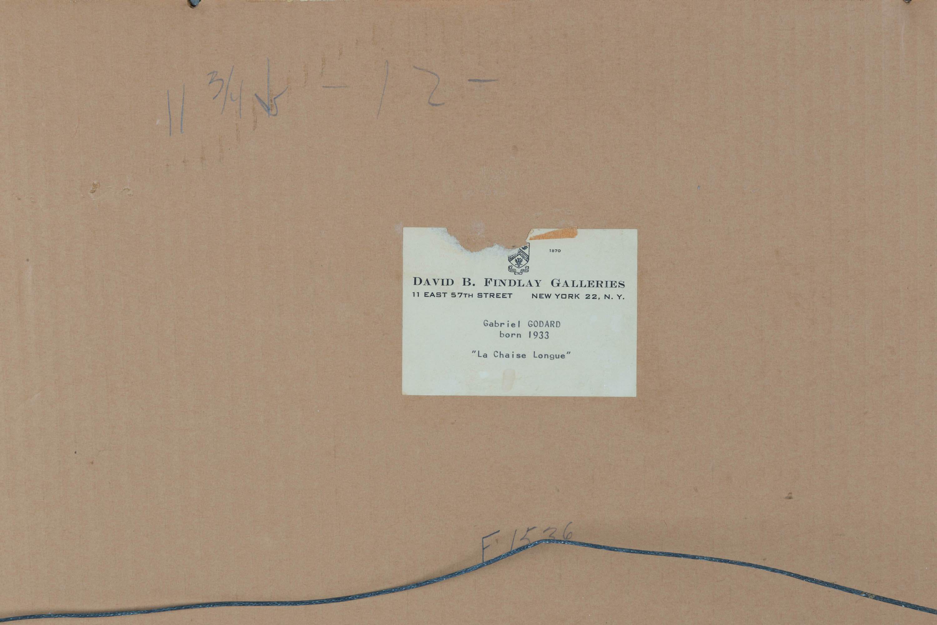 Gabriel Godard (French, b. 1933 ) "La Chaise Longue" | Cottone Auctions