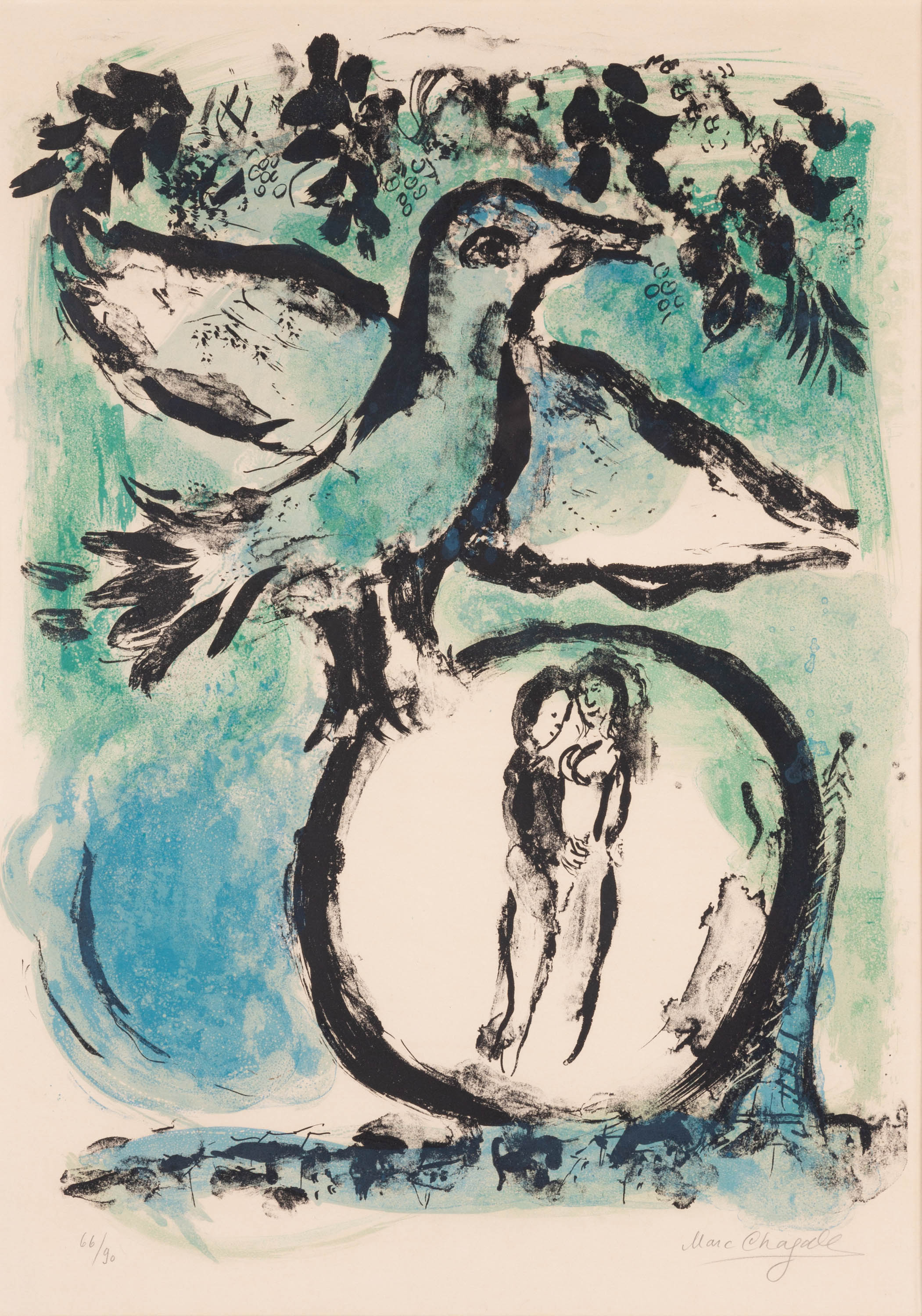 Marc Chagall (Russian/French 1887-1985) "L'Oiseau vert (The Green Bird ...