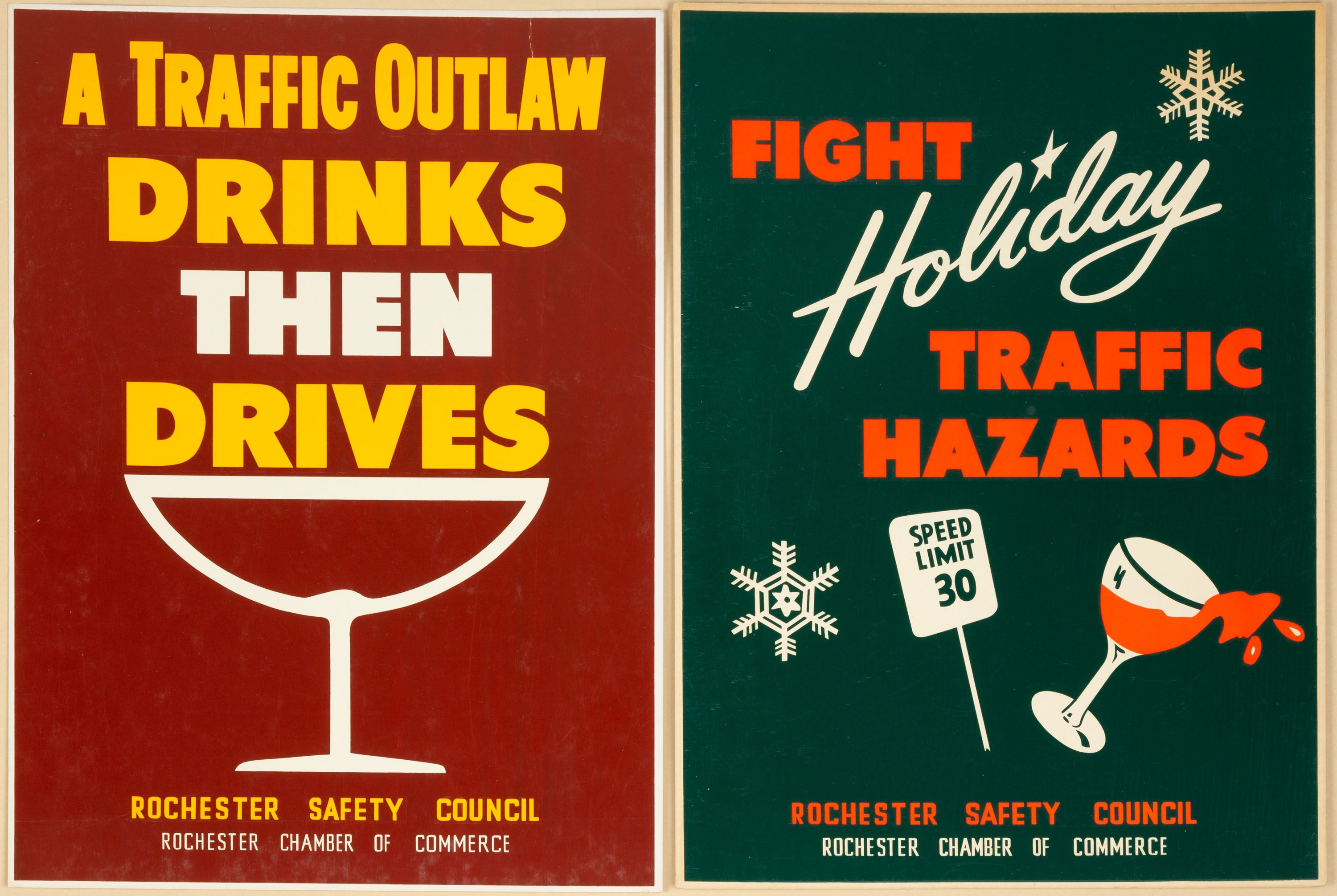 (2) Rochester Safety Council Advertising Posters | Cottone Auctions