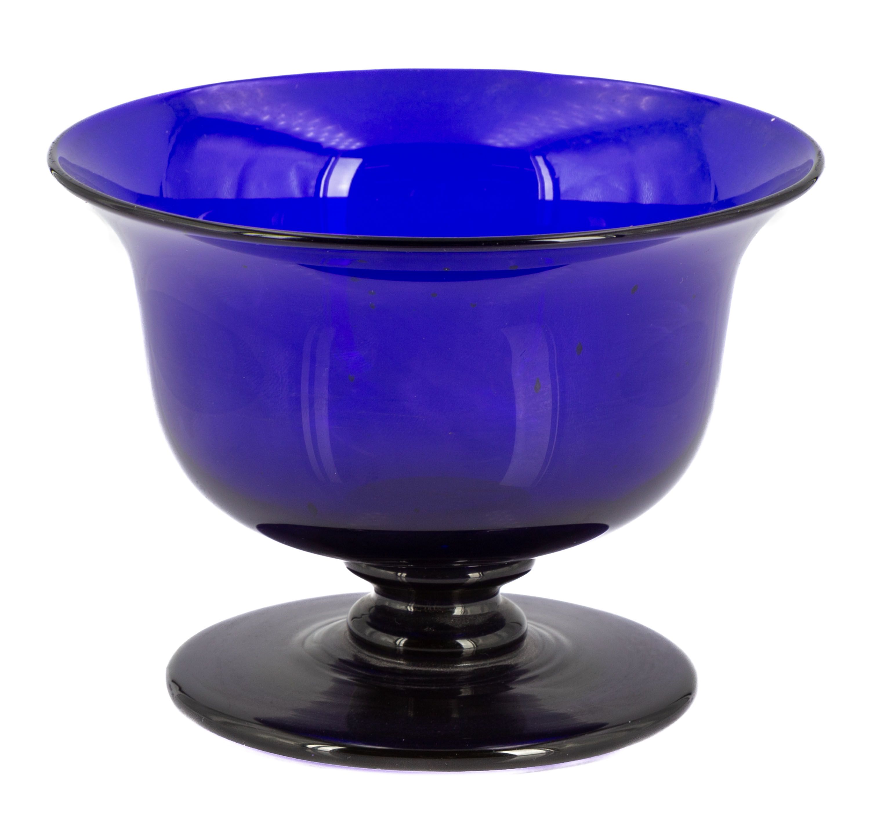 American Cobalt Blue Glass Compote | Cottone Auctions
