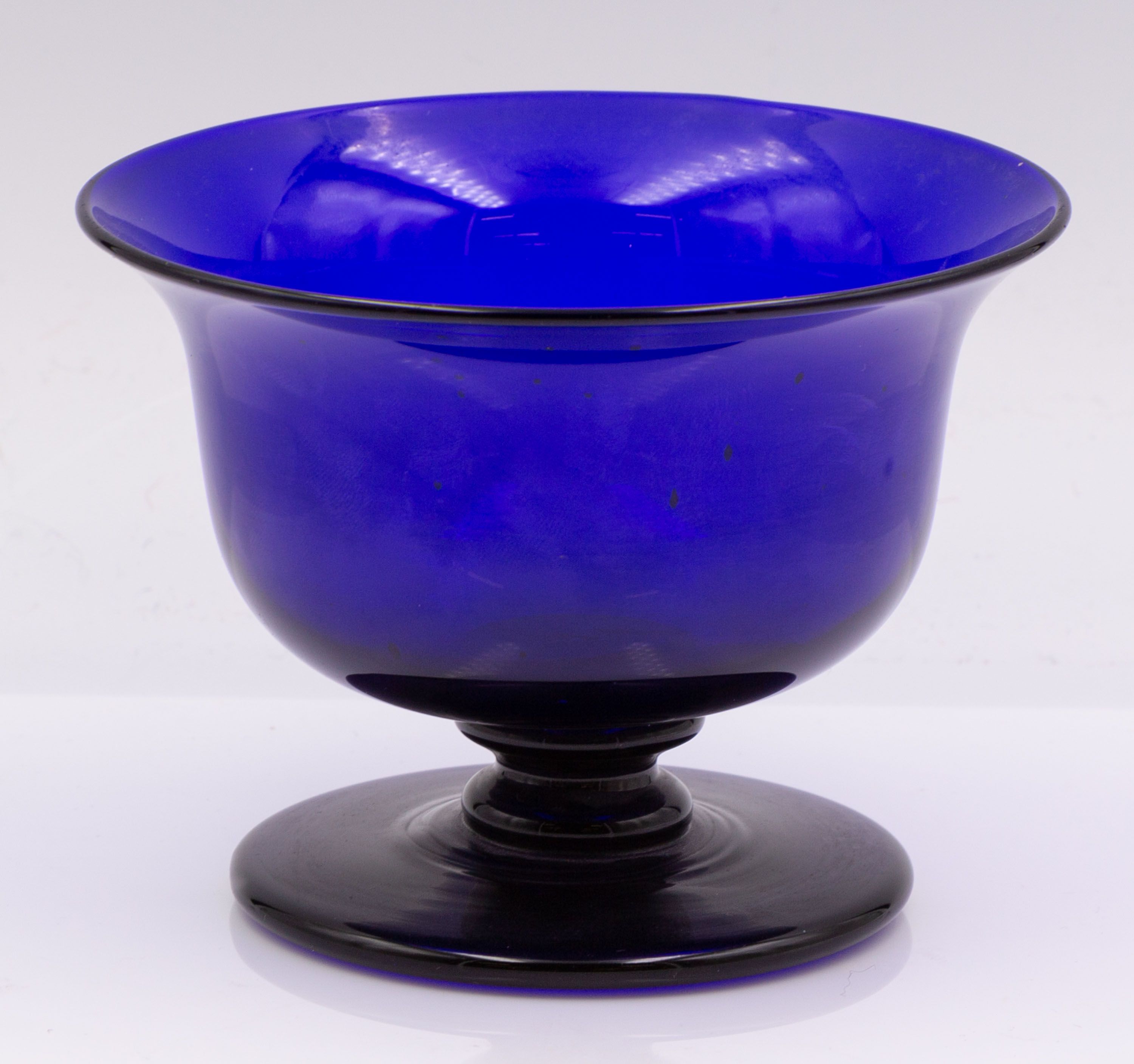 American Cobalt Blue Glass Compote | Cottone Auctions