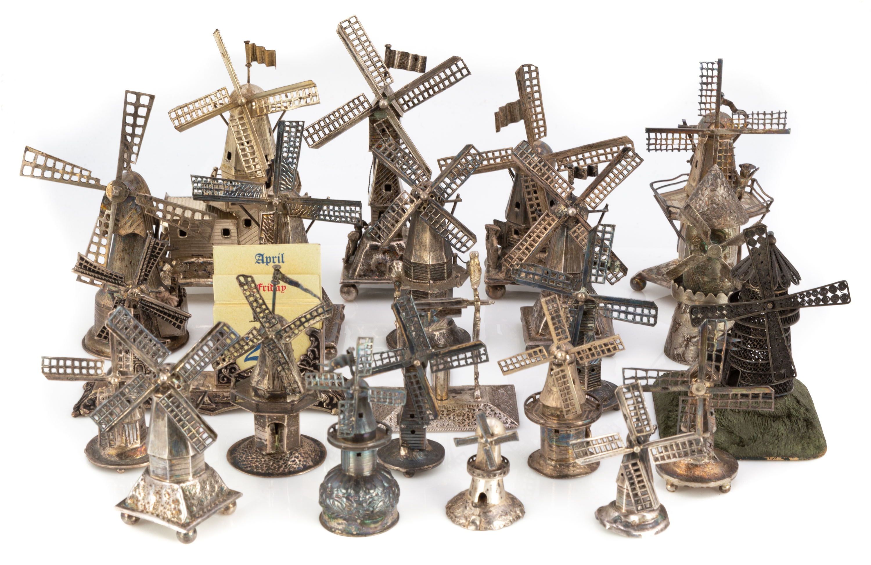Group of Dutch Silver Windmill Whimseys | Cottone Auctions
