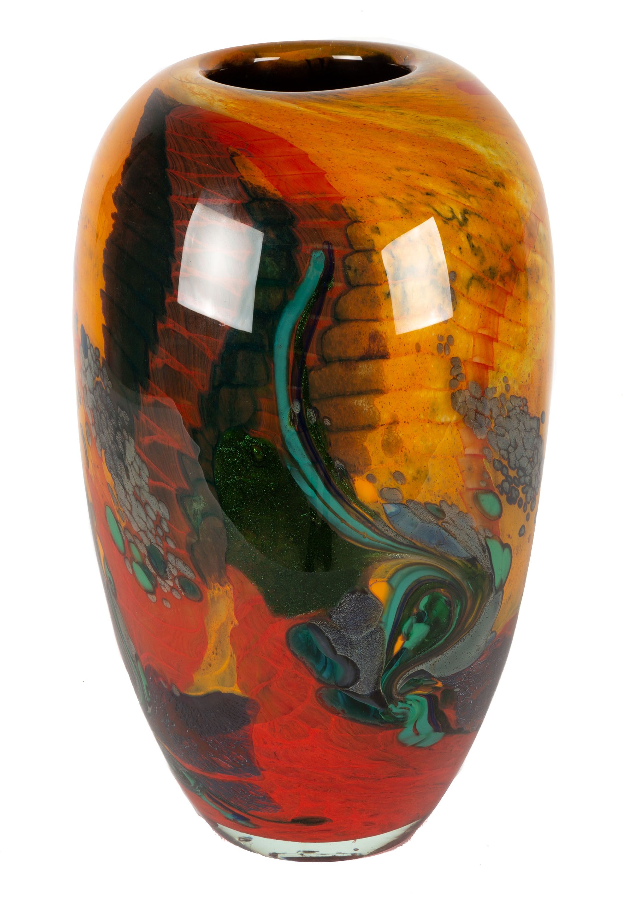 Robert Pierini (French, b. 1950) Blown Glass Vase | Cottone Auctions